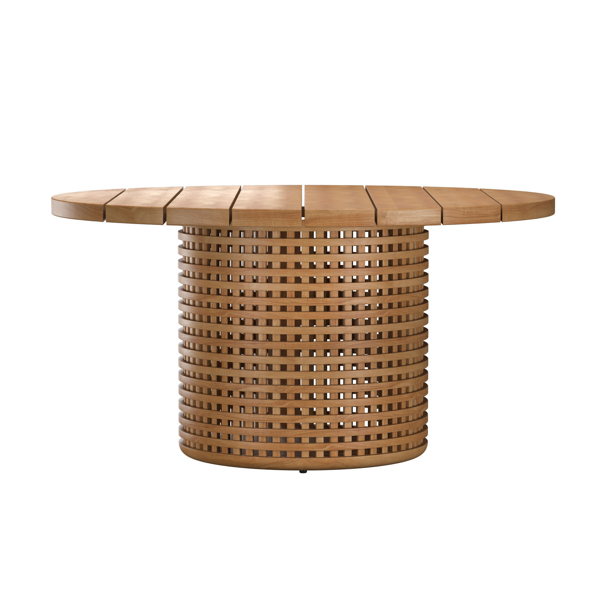 TRELICA TEAK ROUND DINING TABLE 3D model | CGTrader