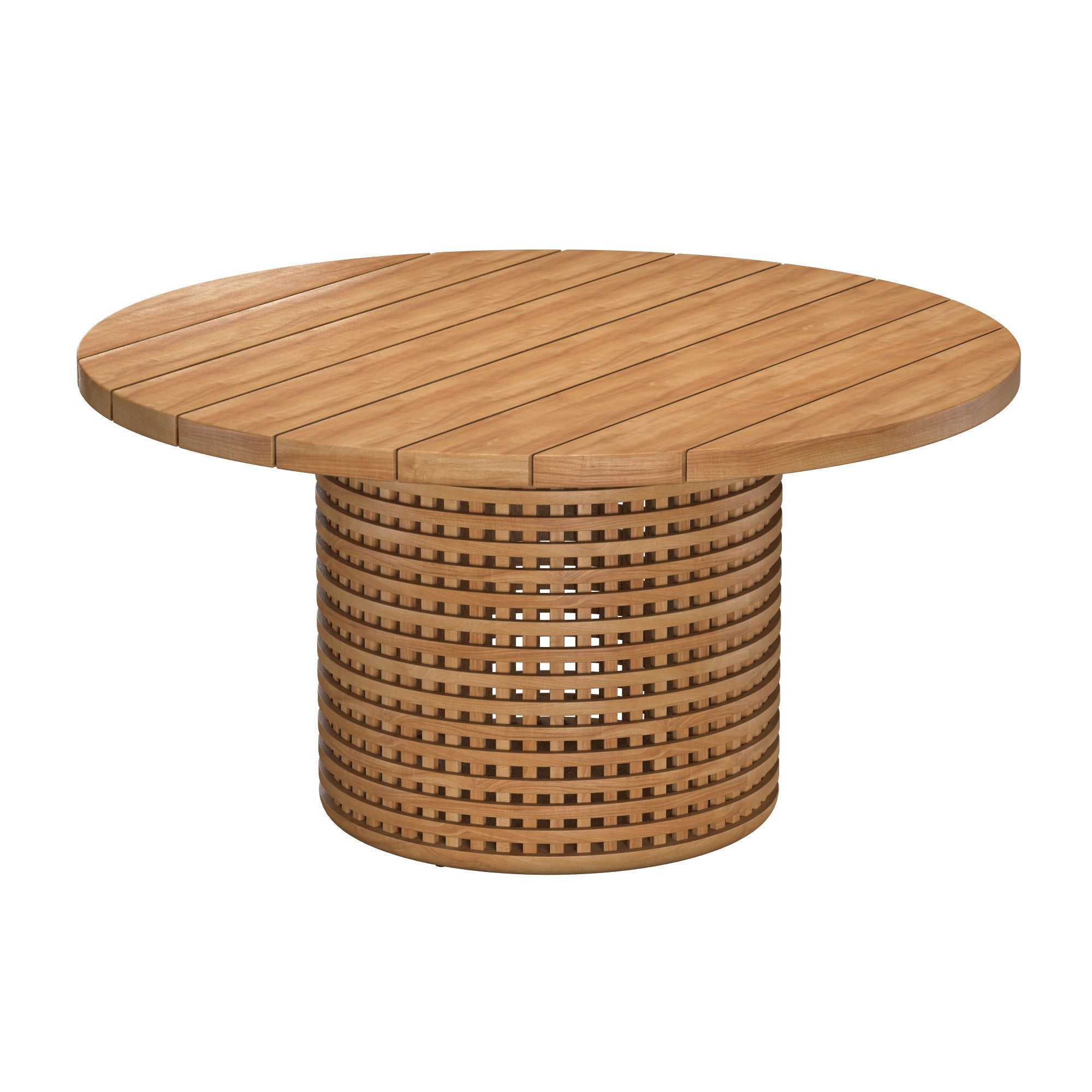 TRELICA TEAK ROUND DINING TABLE 3D model | CGTrader
