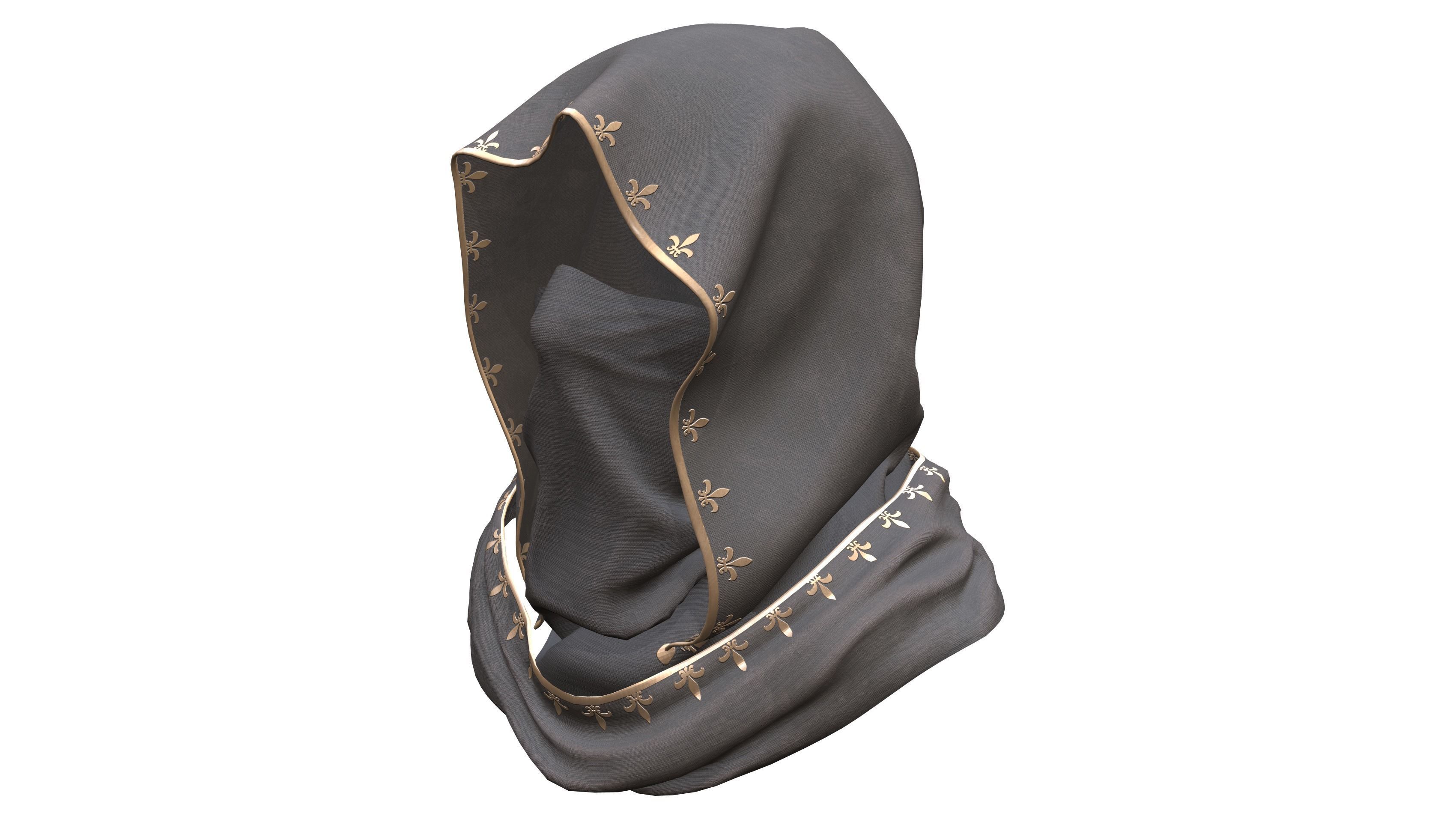 3D model Medieval Head Scarf Mask VR / AR / low-poly | CGTrader