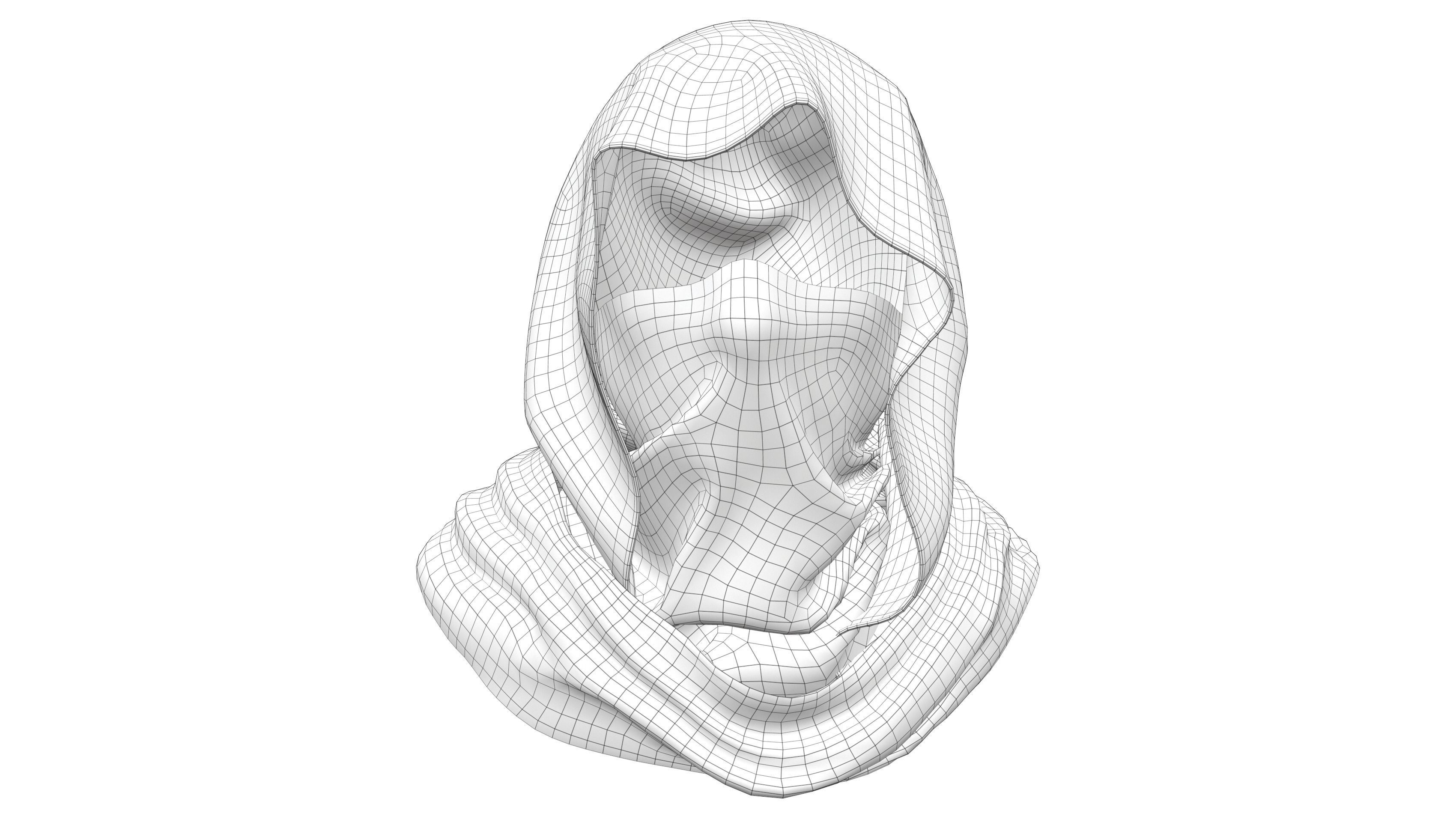 3D model Medieval Head Scarf Mask VR / AR / low-poly | CGTrader