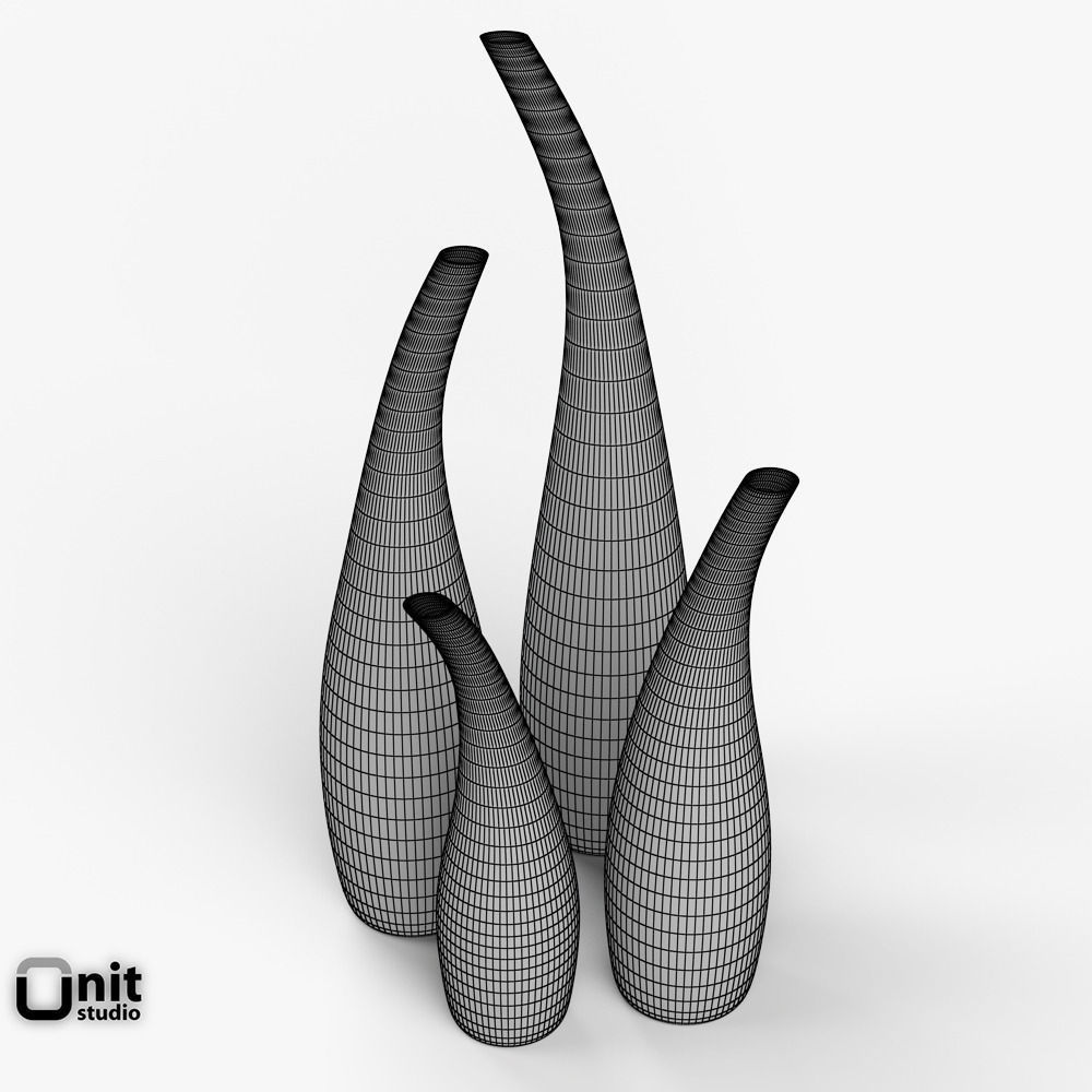 Vases set Giunco by Kose 3D model | CGTrader