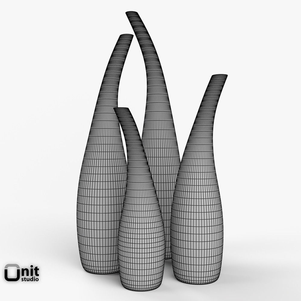 Vases set Giunco by Kose 3D model | CGTrader