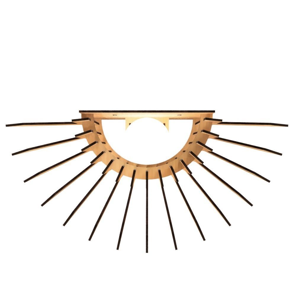 WALL LIGHT STL AND DXF FILES 5 3D model 3D printable | CGTrader