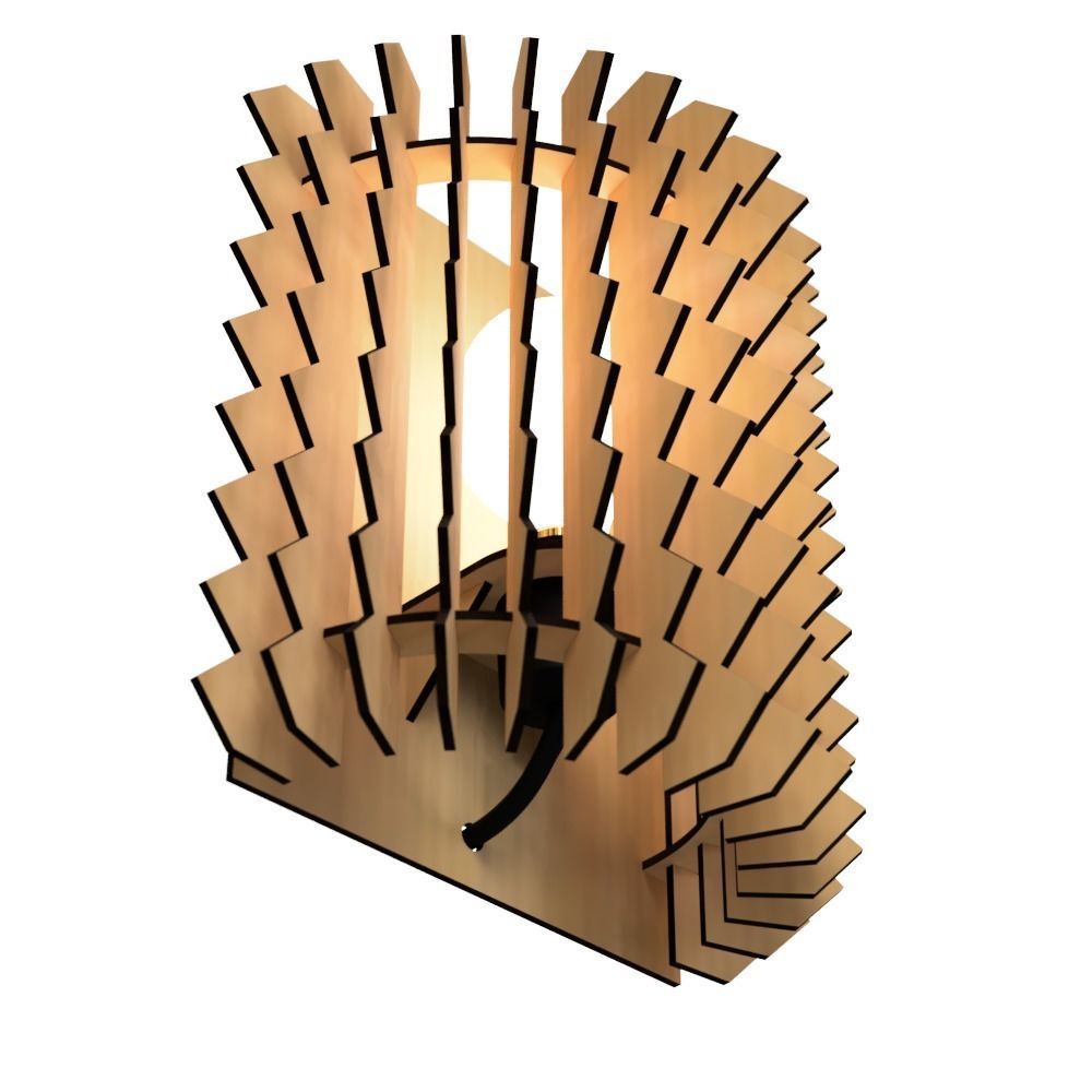 WALL LIGHT STL AND DXF FILES 9 3D model 3D printable | CGTrader