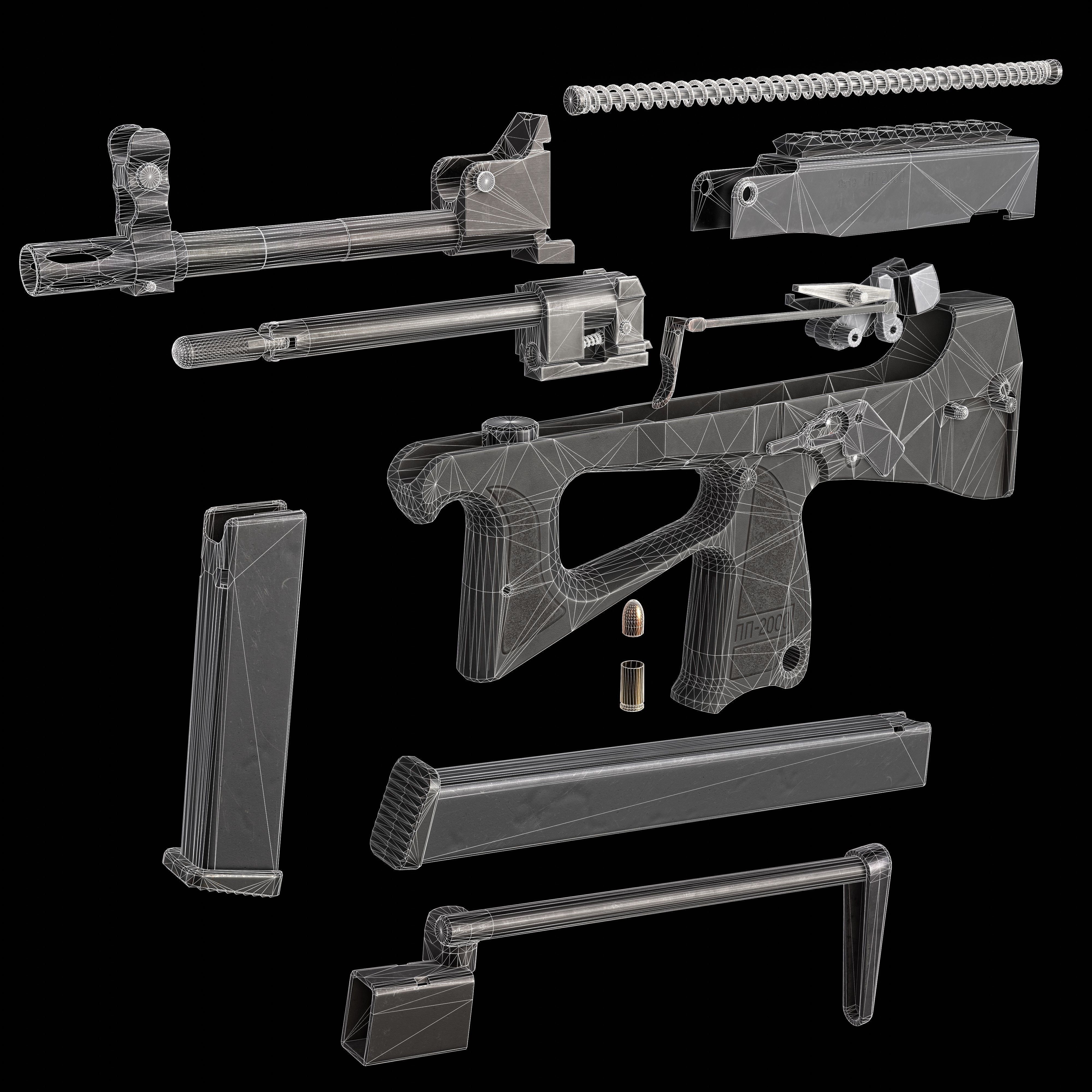 3D model PP-2000 SMG VR / AR / low-poly | CGTrader