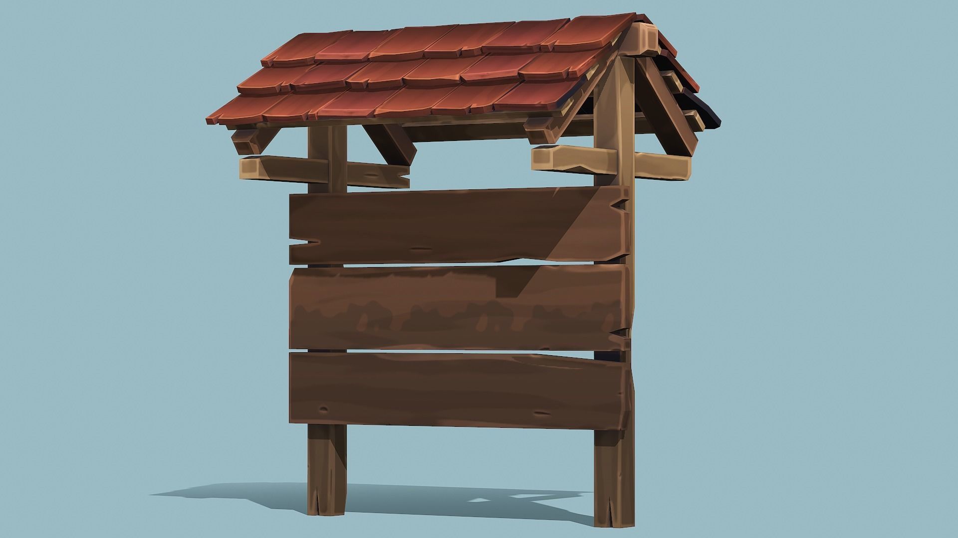 3D model Stylized Notice Board - PBR Game Ready VR / AR / low-poly ...