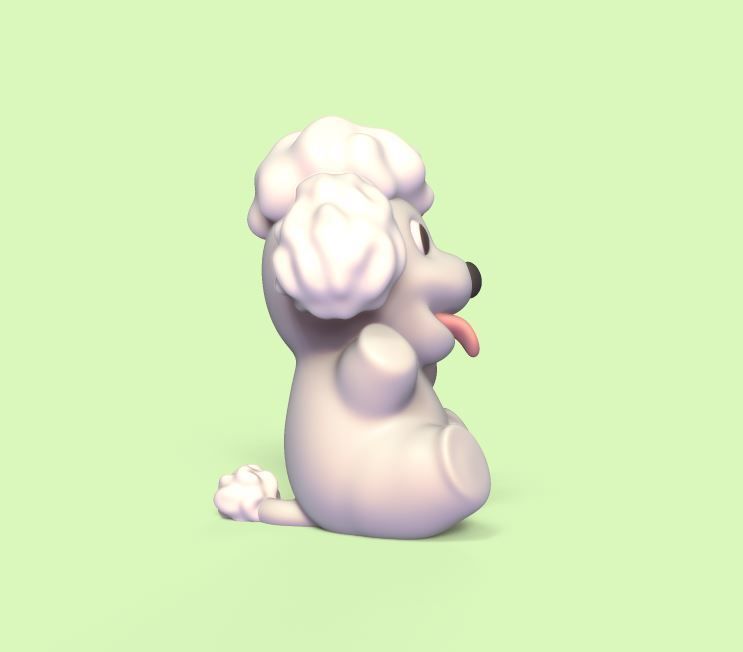 Happy Poodle 3D model 3D printable | CGTrader
