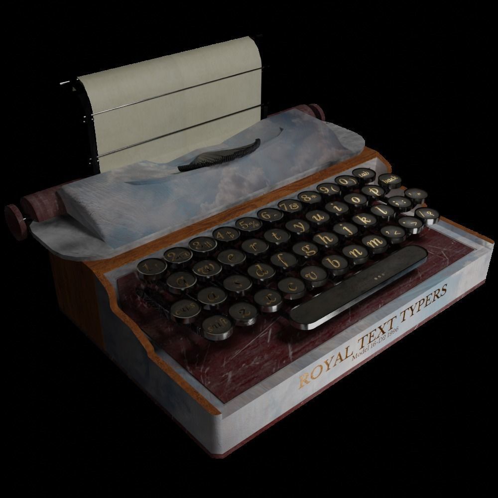 Typewriter Rigged and ready for Animation 3D model rigged | CGTrader