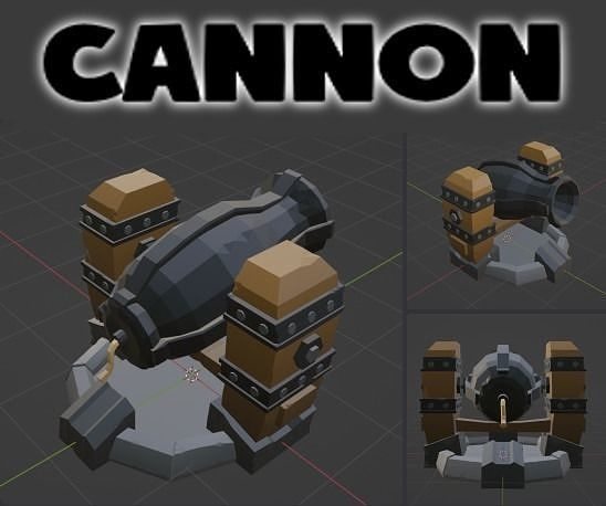 Cannon 3D model | CGTrader
