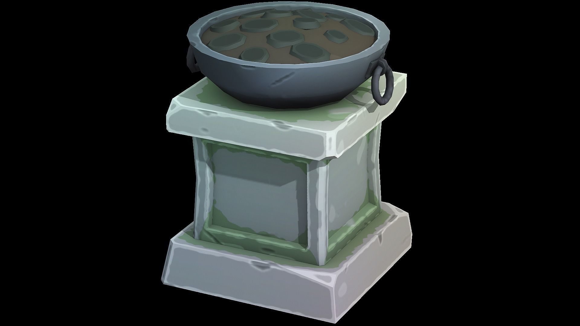 3D model Stylized Pillar Torch - PBR Game Ready VR / AR / low-poly ...