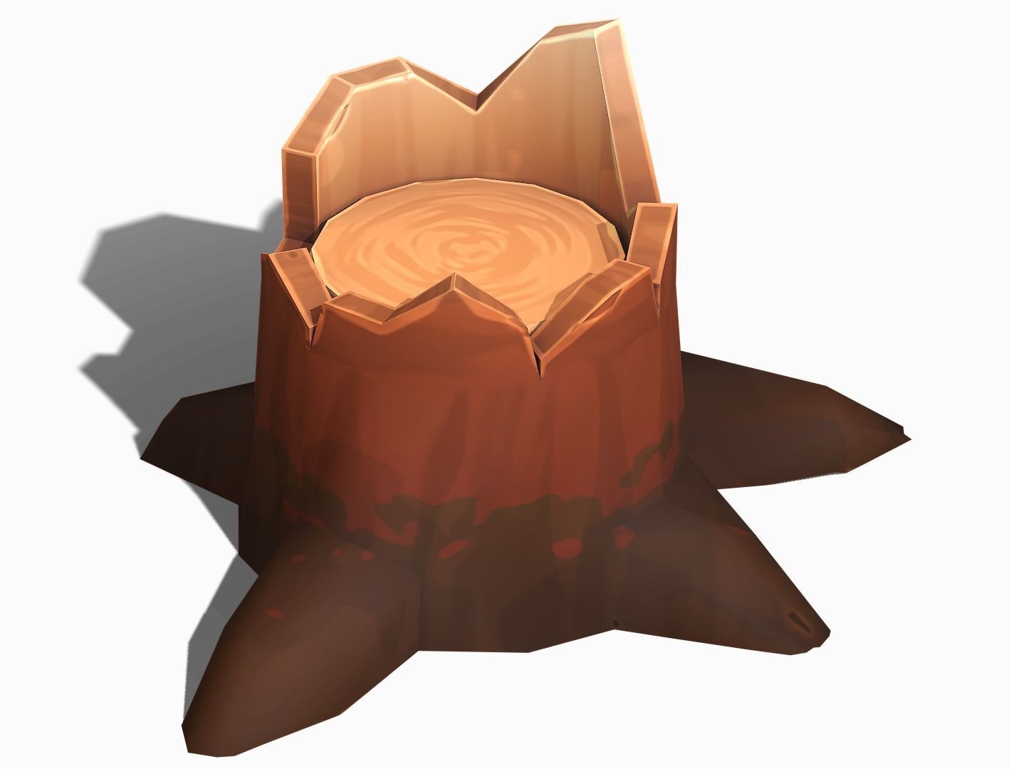 3D model Stylized Stump - PBR Game Ready VR / AR / low-poly | CGTrader