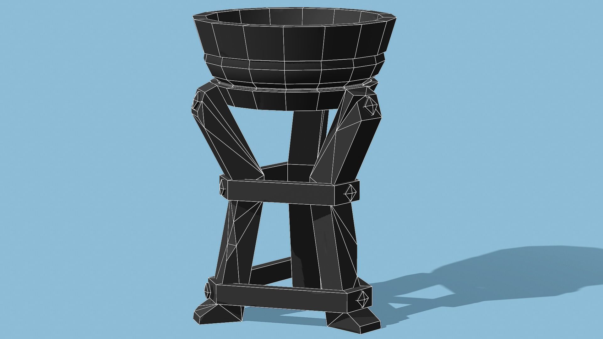 3D model Stylized Torch Stand - PBR Game Ready VR / AR / low-poly ...