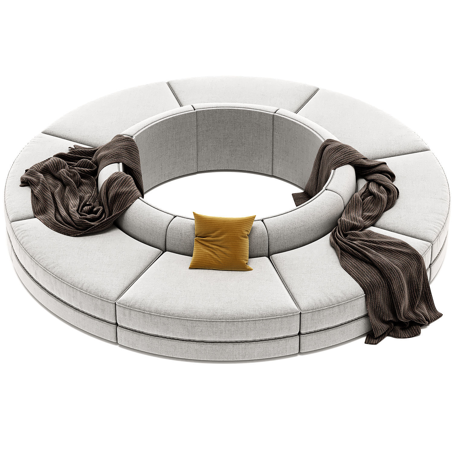 Maura Modular Convex Circle Sectional Sofa 3D model | CGTrader