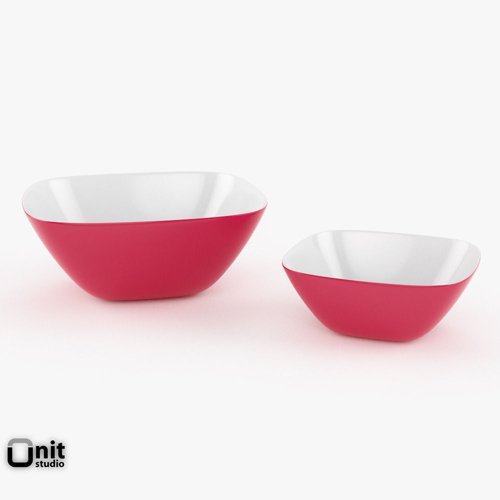 Vintage Salad Bowls by Guzzini 3D model | CGTrader