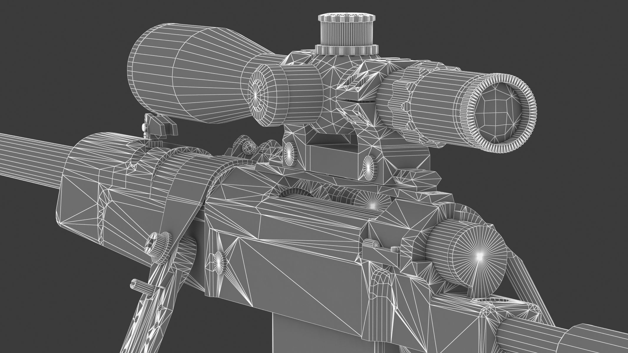 3D model Zastava M93 Black Arrow Anti-materiel Rifle Low Poly VR / AR ...