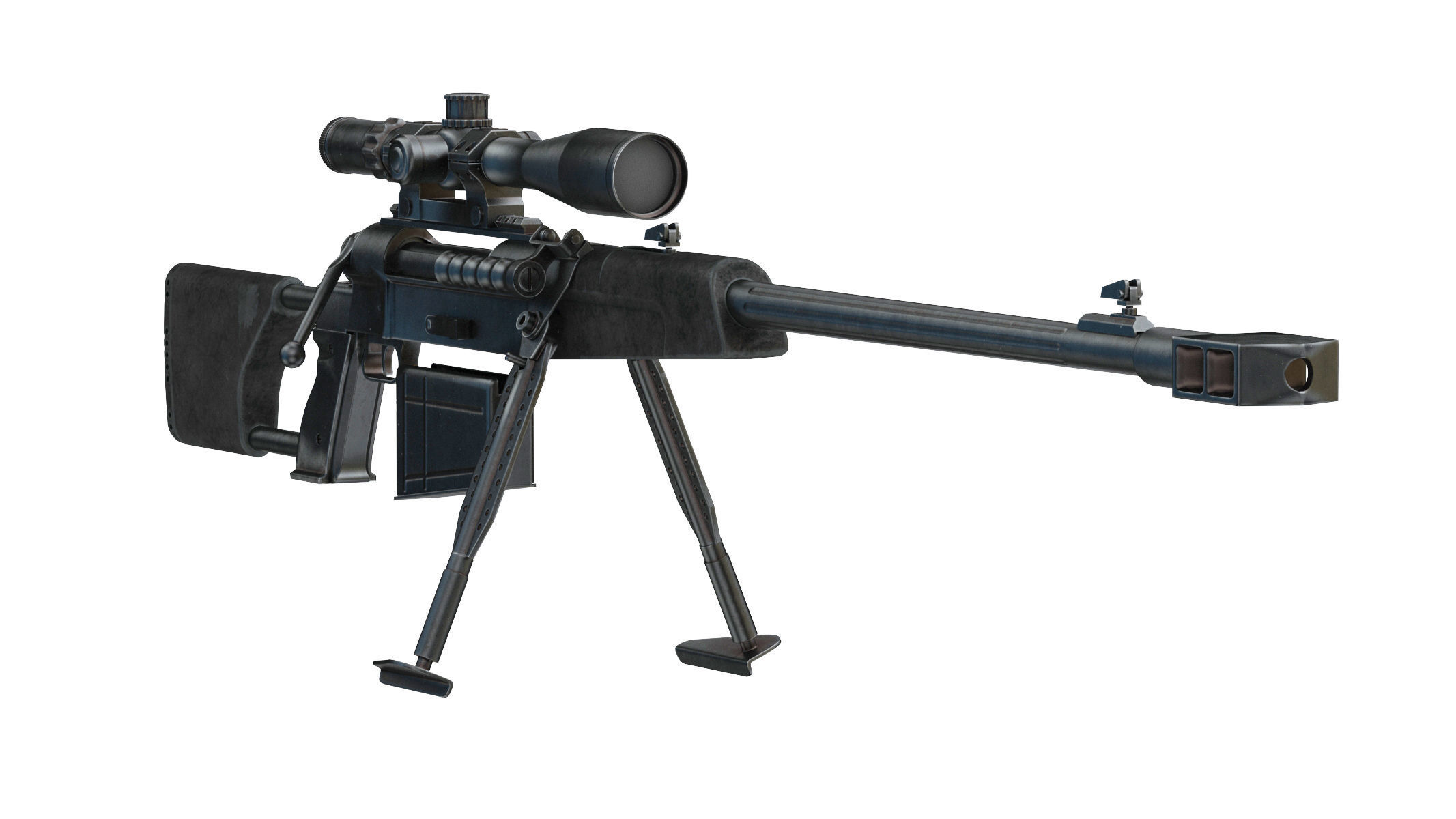 3D model Zastava M93 Black Arrow Anti-materiel Rifle Low Poly VR / AR ...