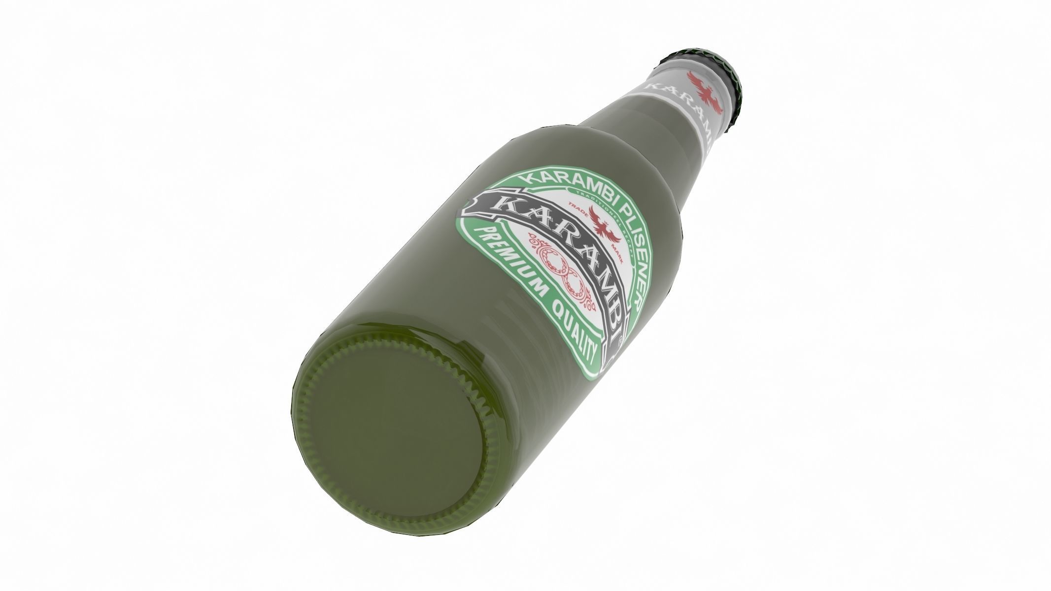 3D model Beer Bottle 12 oz Low Poly PBR Realistic VR / AR / low-poly ...