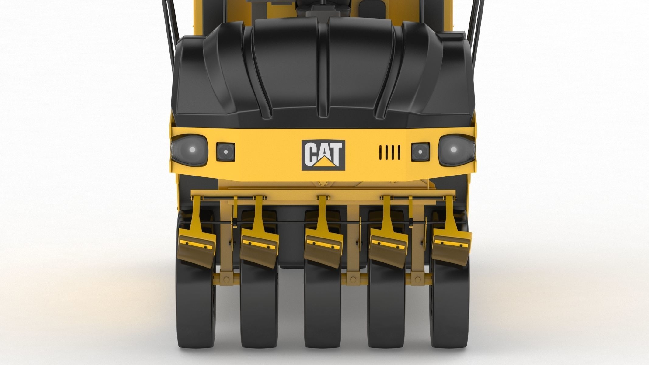 CAT Pneumatic Rollers CW16 11-Wheel 3D model | CGTrader
