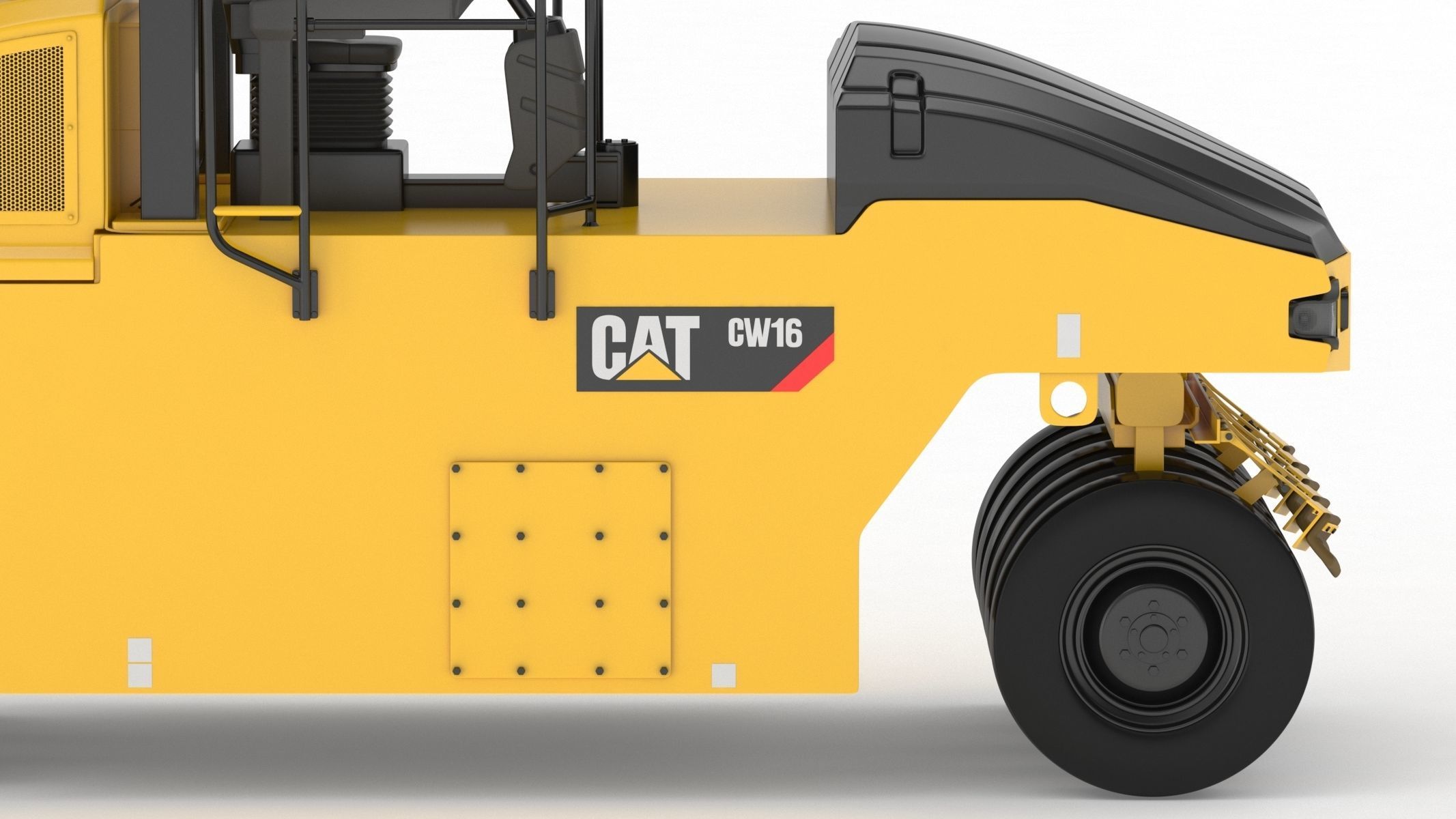 CAT Pneumatic Rollers CW16 11-Wheel 3D model | CGTrader