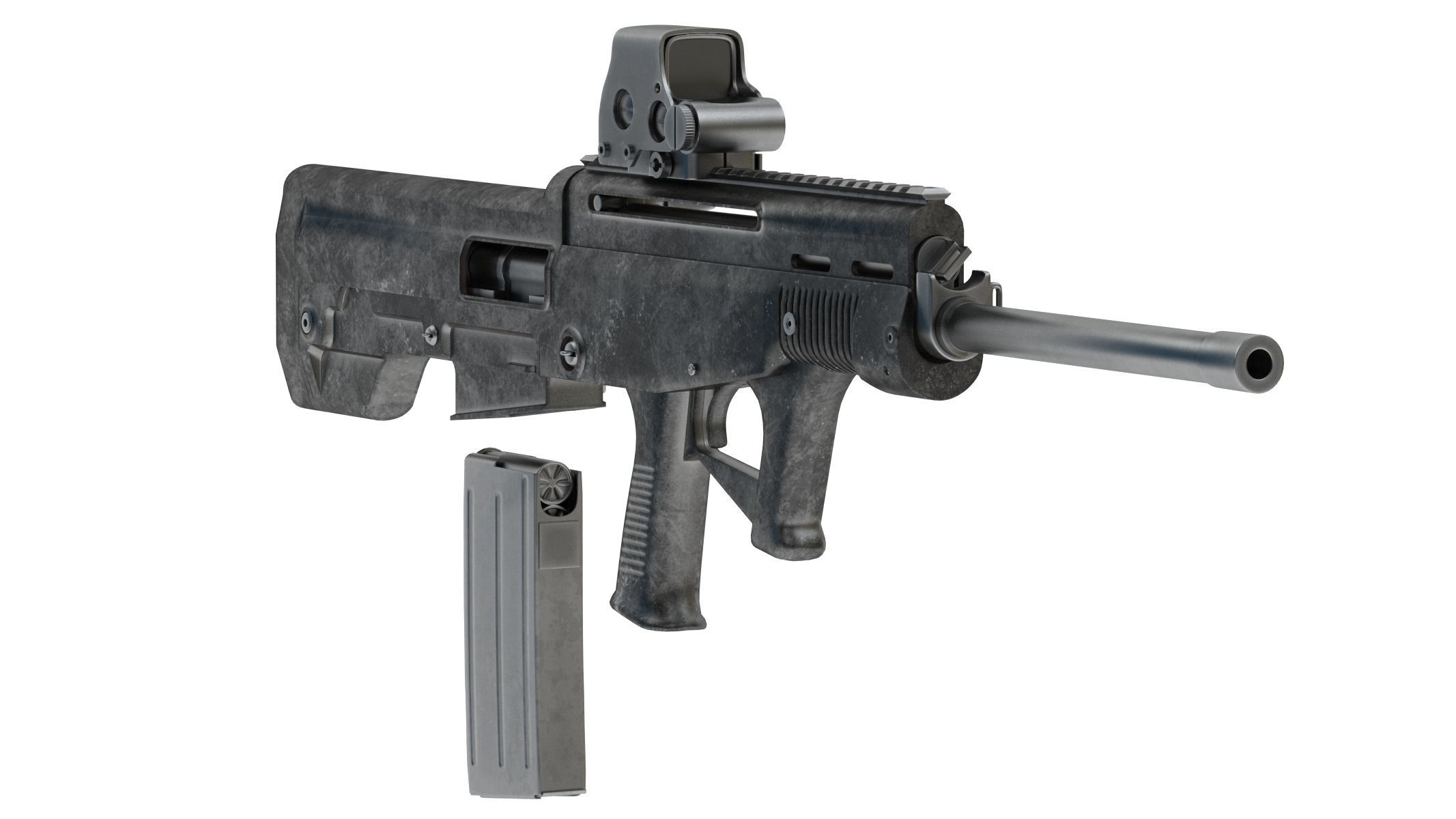 3D model LA-K12 Puma Bullup Shotgun PBR Low Poly VR / AR / low-poly ...