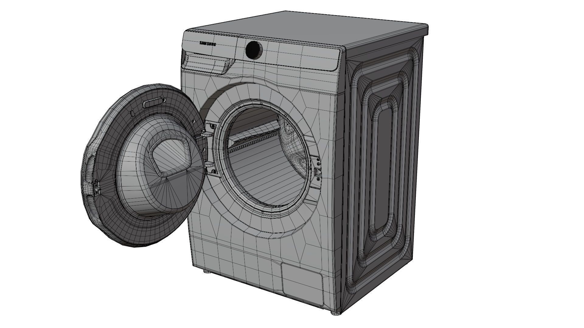 Samsung Washing Machine - Series 7 WW90T684DLHS1 free 3D model | CGTrader