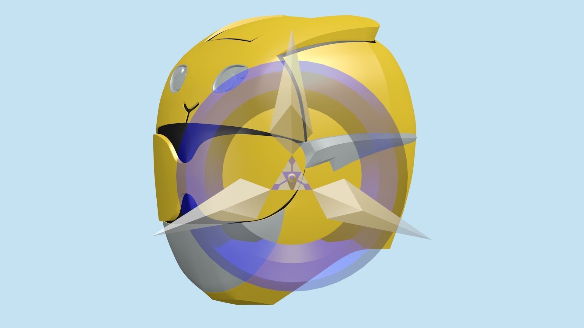 Yellow Beast Morpher Helmet 3D model 3D printable | CGTrader
