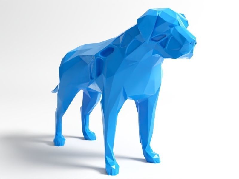 Polygon English Mastiff Dog 3D model 3D printable | CGTrader