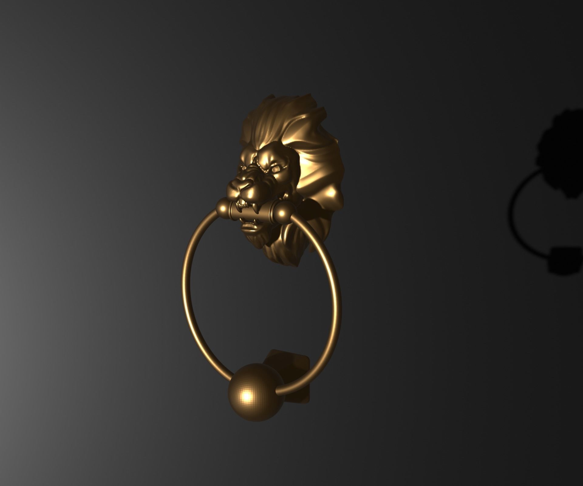 A door knocker 3D model 3D printable | CGTrader