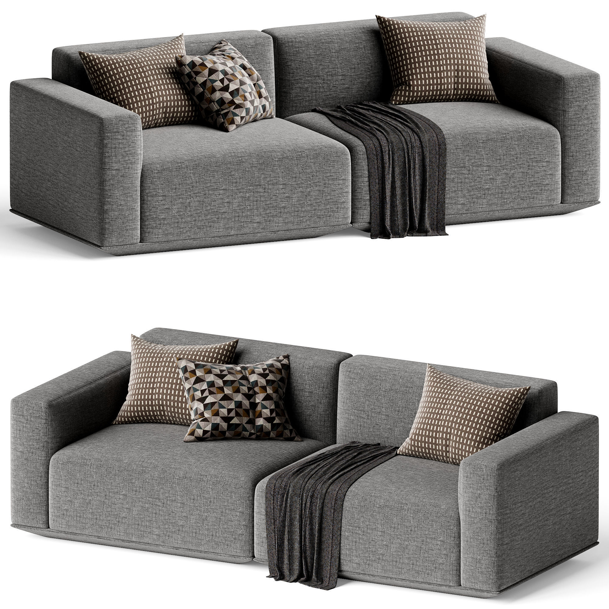 Develius modular sofa Configuration A 3D model | CGTrader