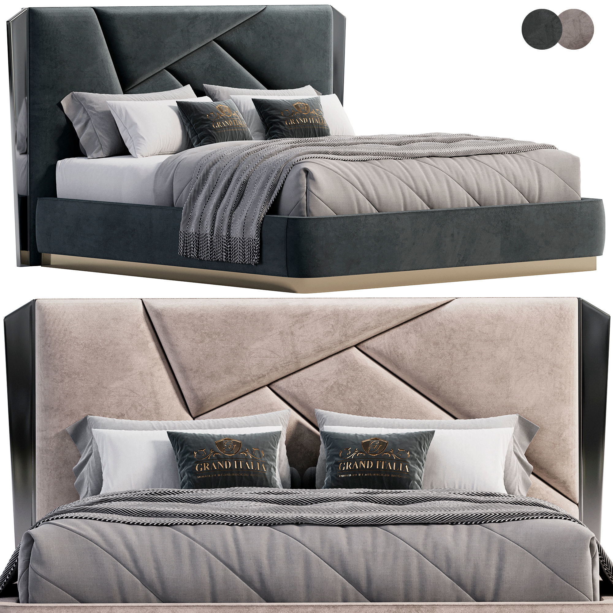 Mascari bed 3D model | CGTrader