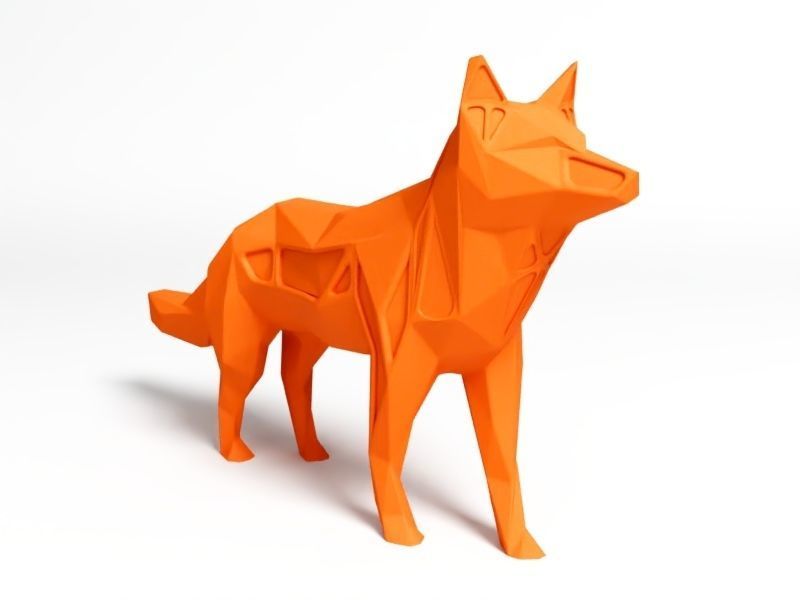 Polygon Fox 3D model 3D printable | CGTrader