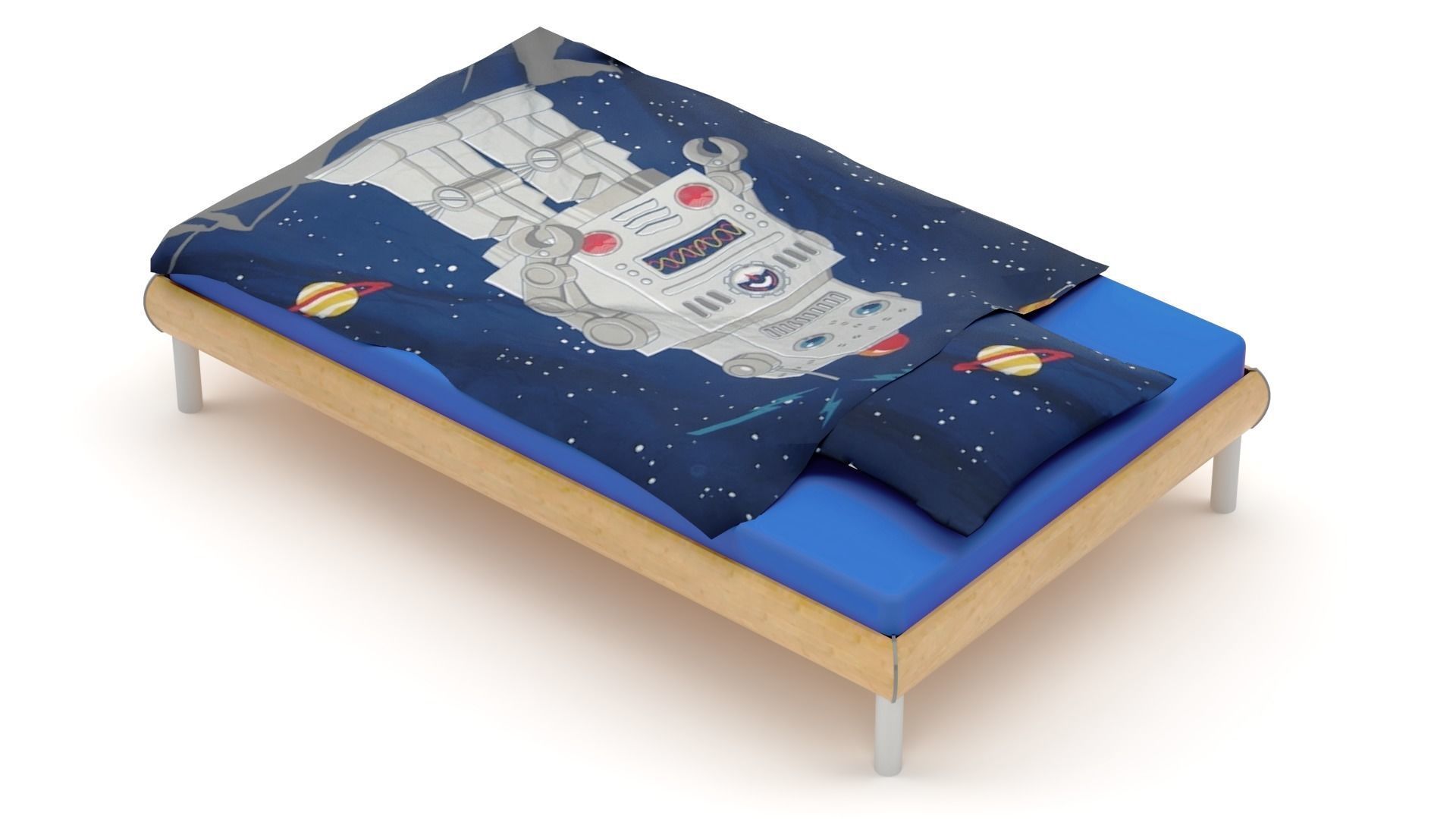 Boy child bed in real life 3D model | CGTrader