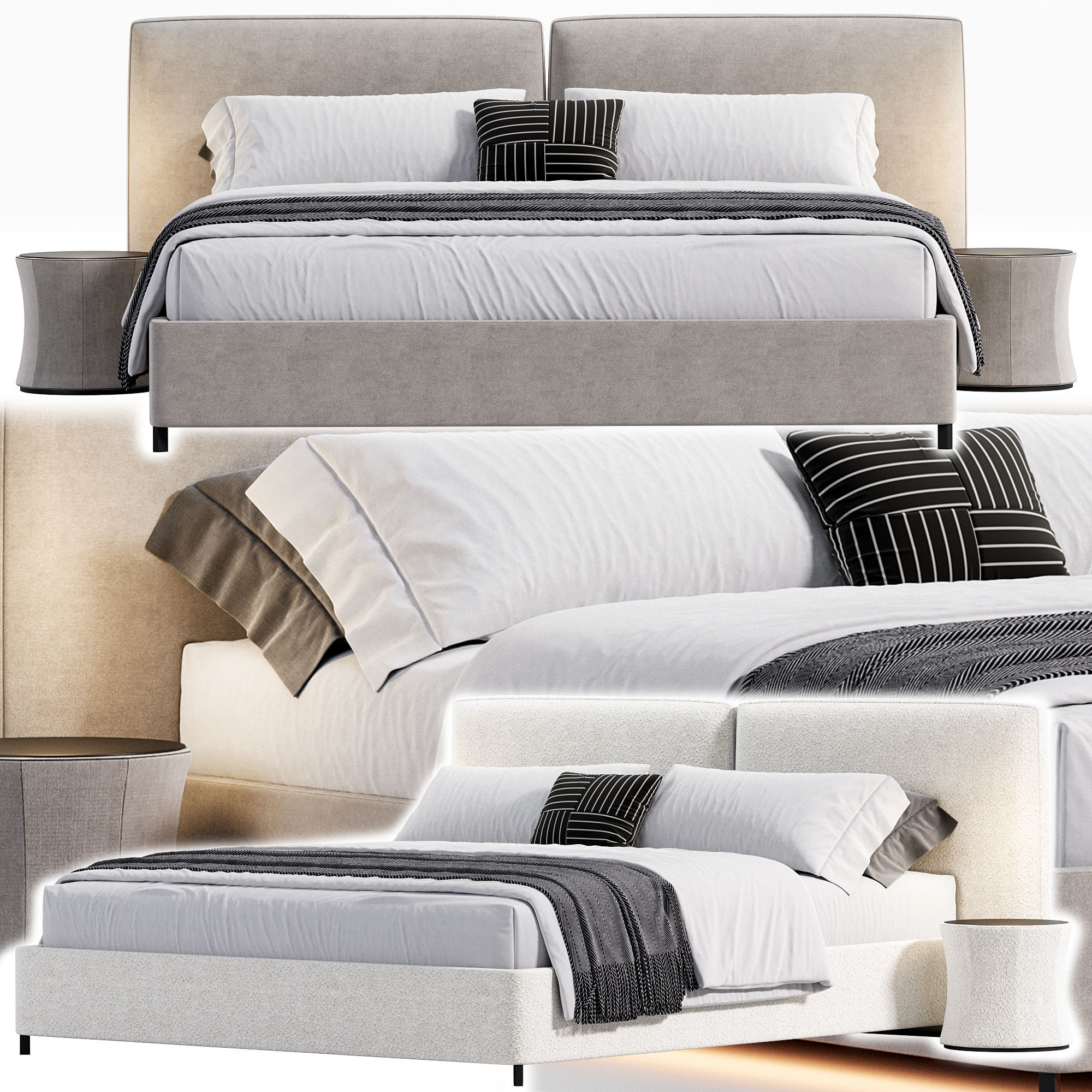 Tatlin Cover Bed By Minotti 3D model | CGTrader