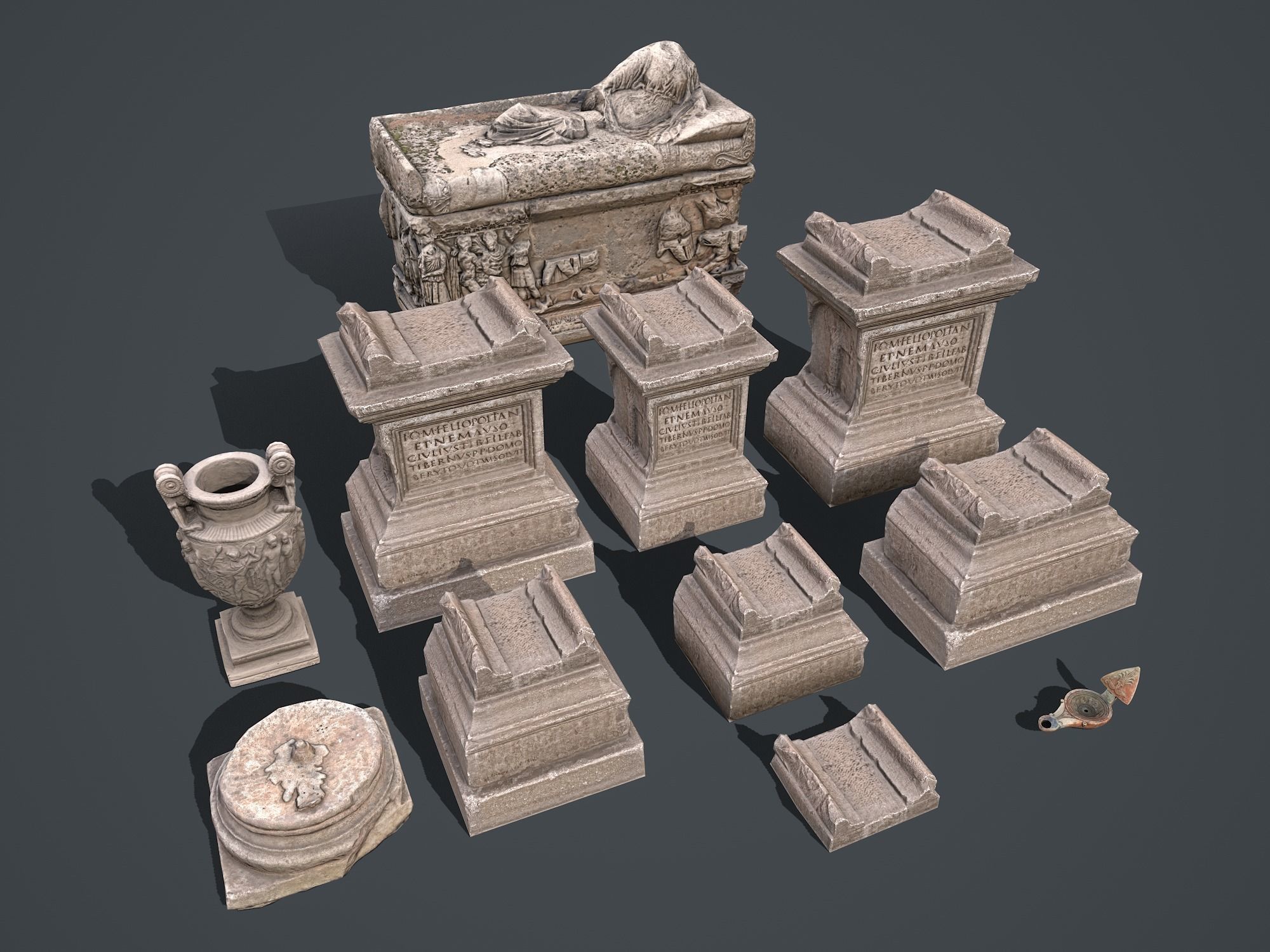 3D model Roman Greek Temple Pack VR / AR / low-poly | CGTrader