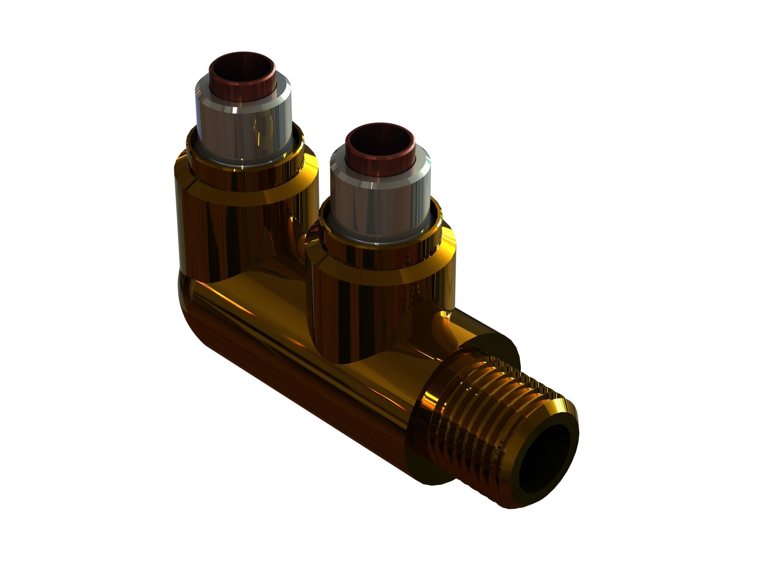 Brass Truck Fittings Set 3D model rigged | CGTrader