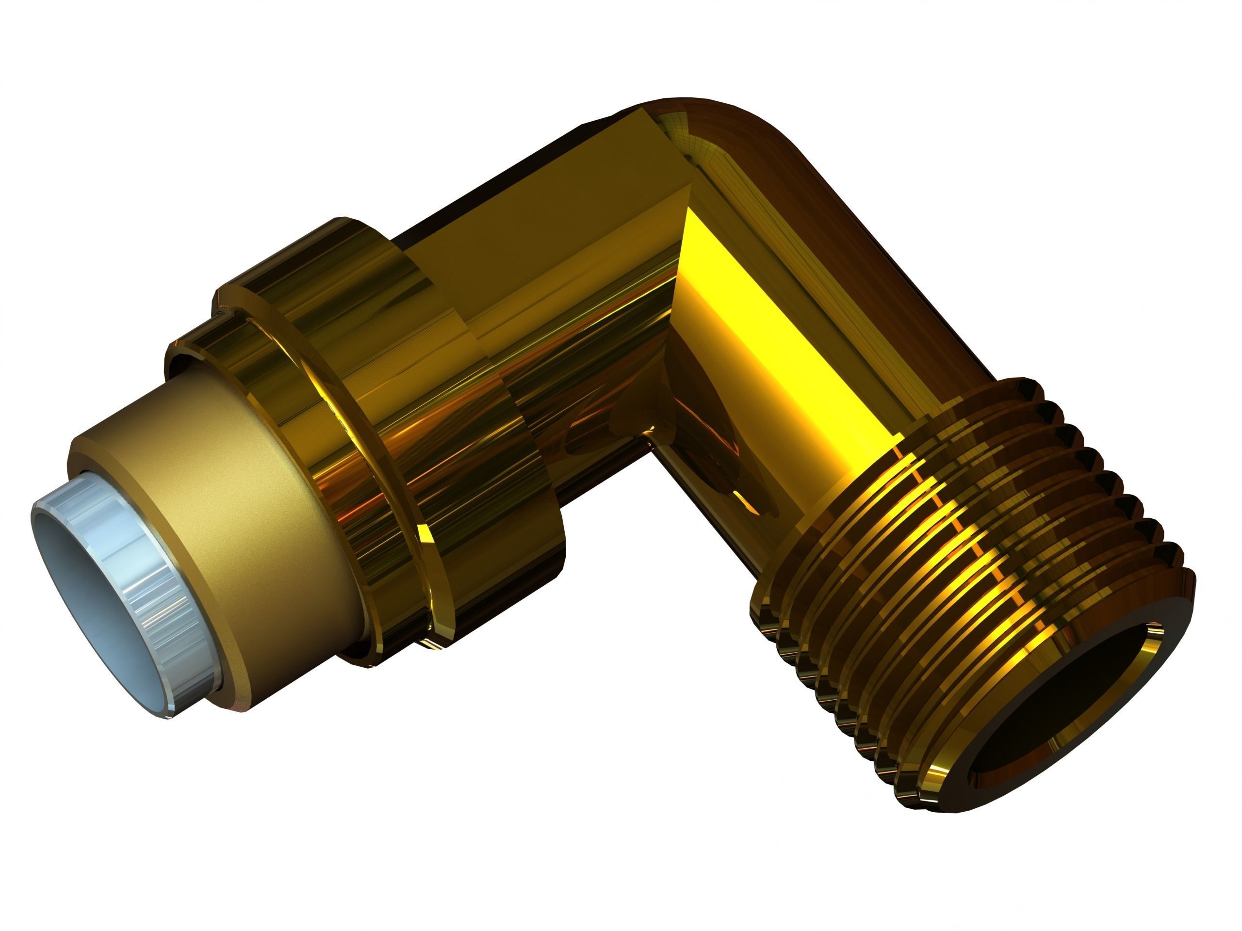 Brass Truck Fittings Set 3D model rigged | CGTrader