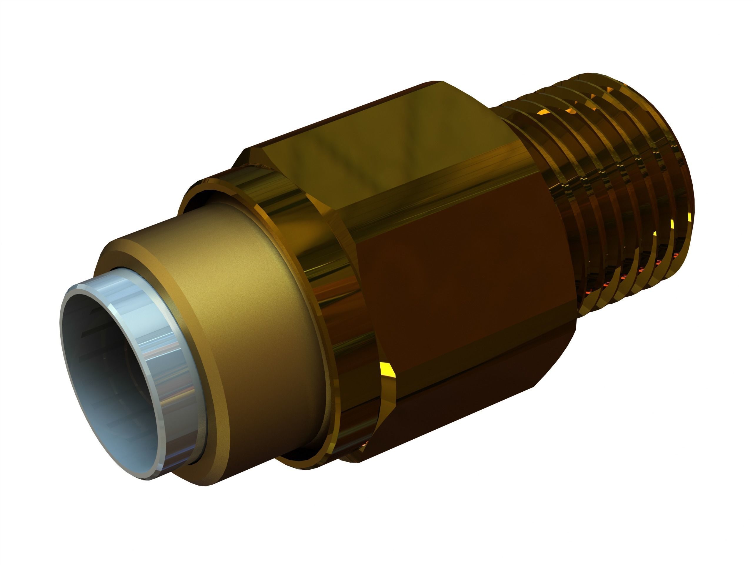 Brass Truck Fittings Set 3D model rigged | CGTrader