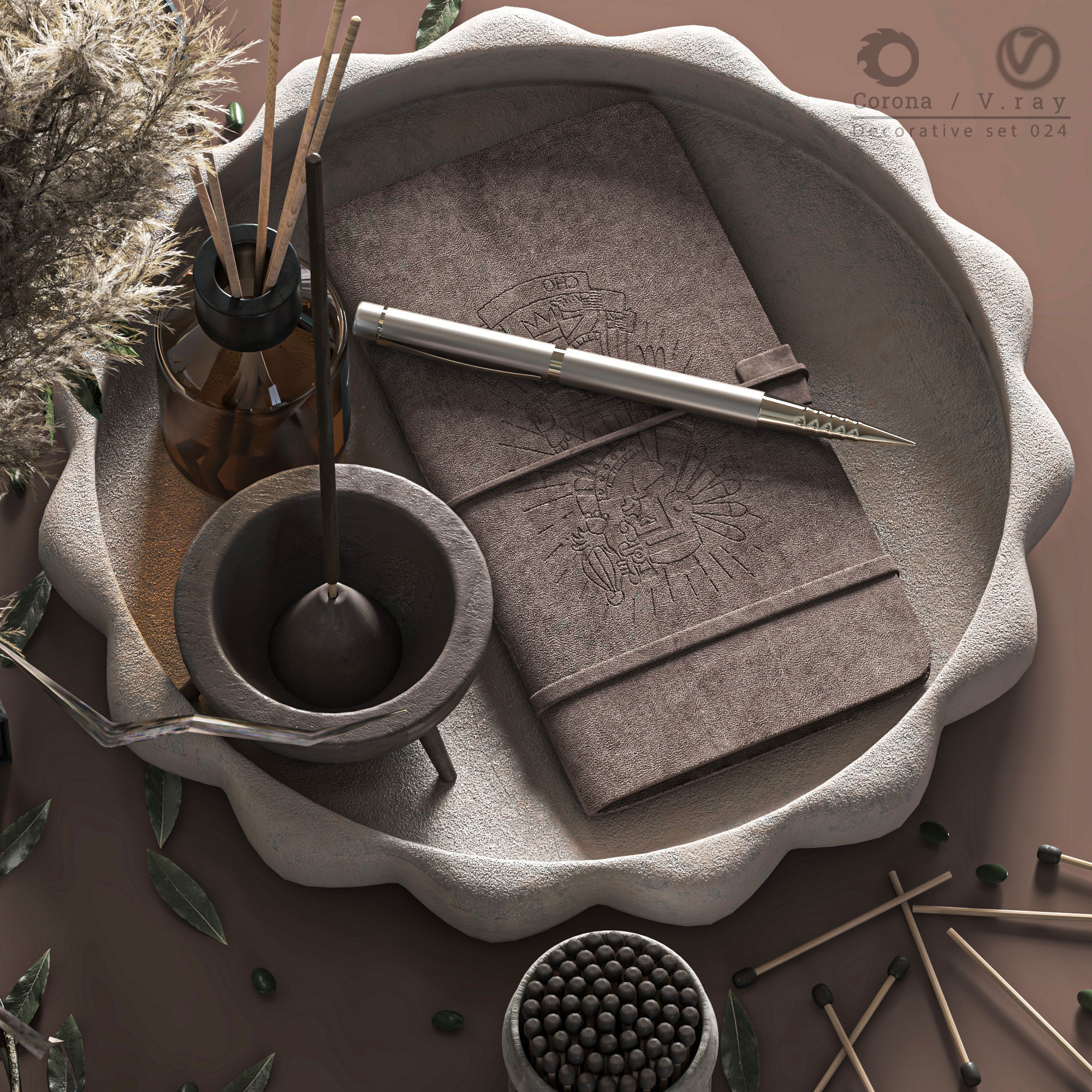 decorative set 024 3D model | CGTrader