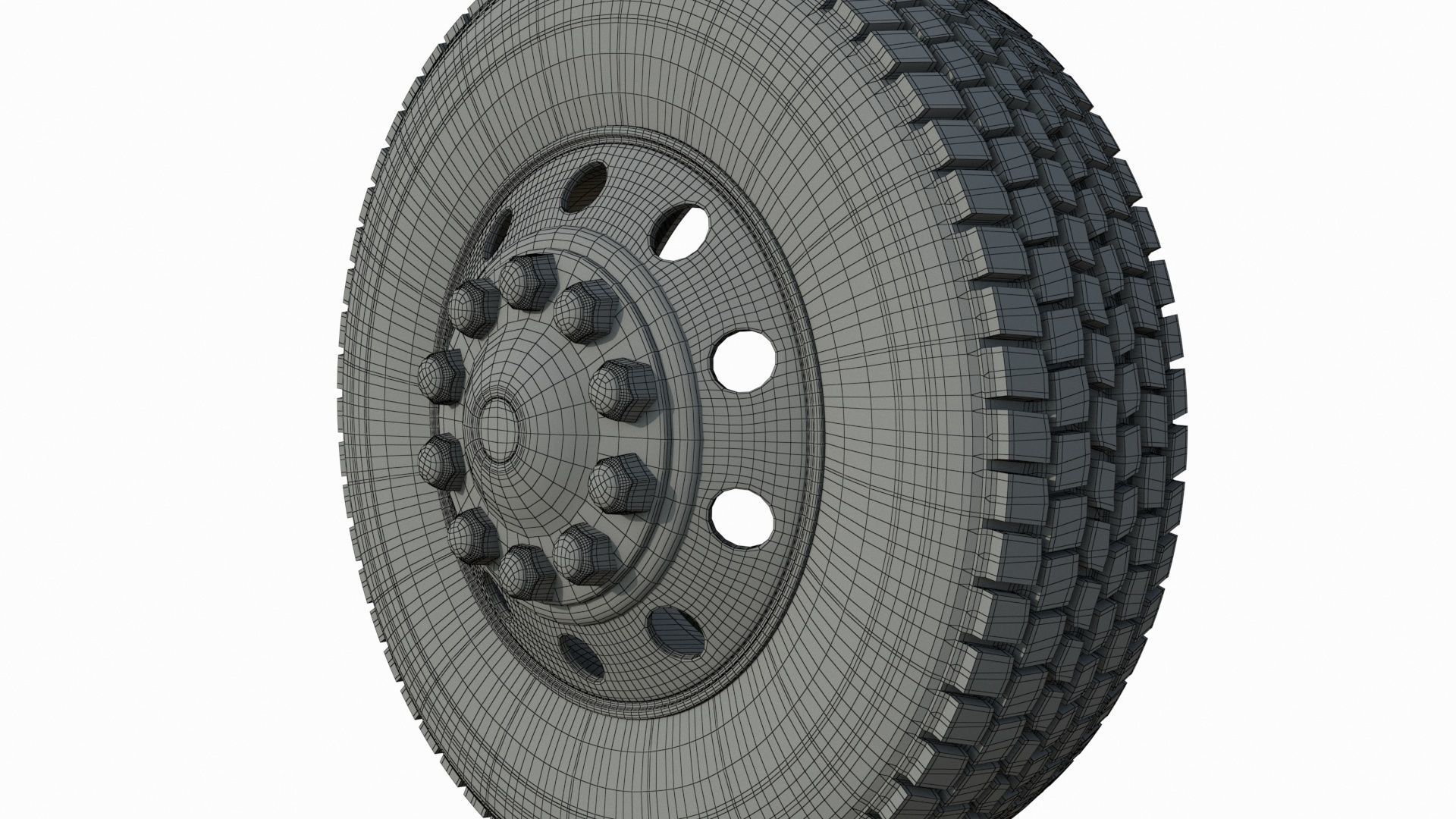 Truck wheel 03 3D model | CGTrader