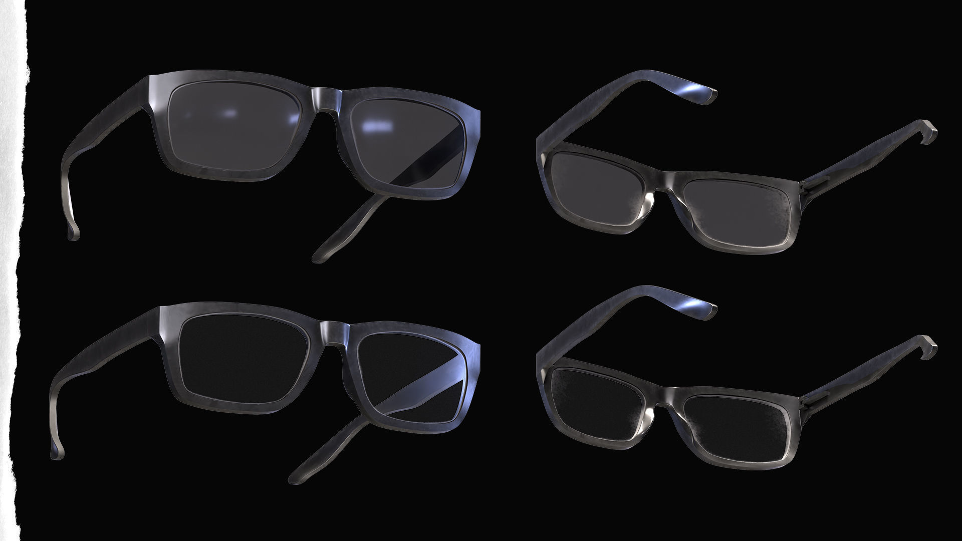 3D model Glasses and Sunglasses 02 VR / AR / low-poly | CGTrader