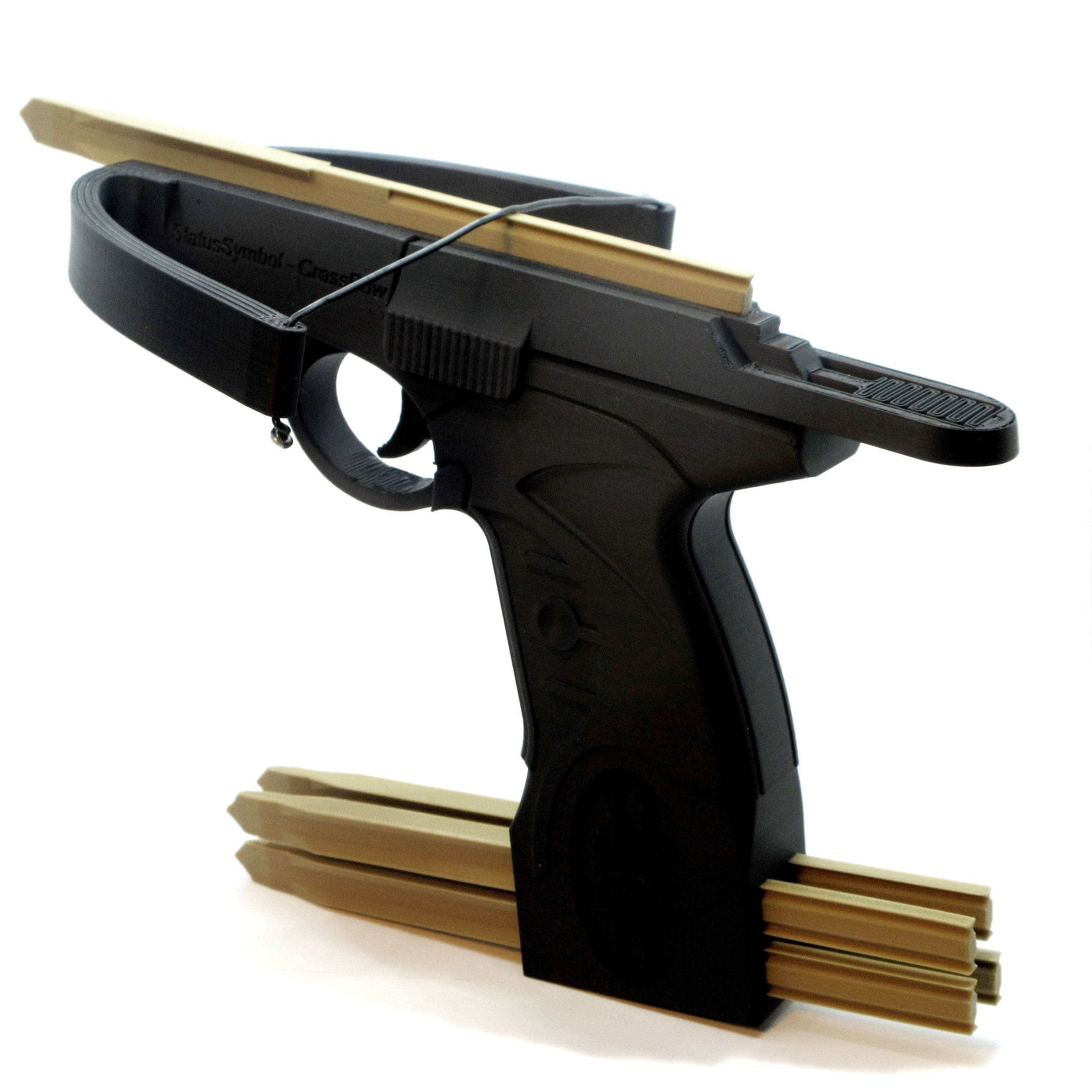 3D Printable Shooting Crossbow - Print in Place - Supportless 3D model ...
