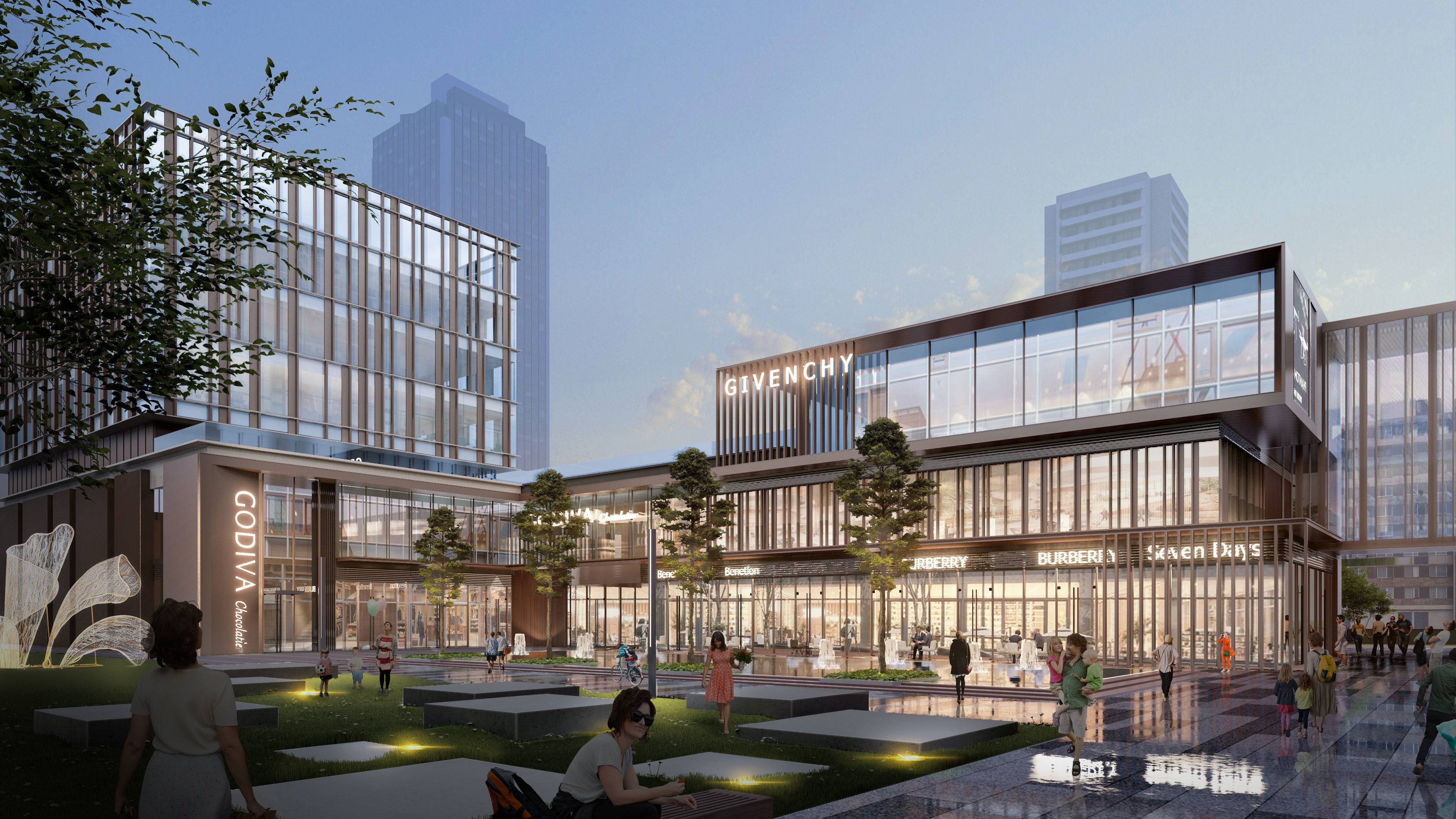 3D model Modern commercial street VR / AR / low-poly | CGTrader