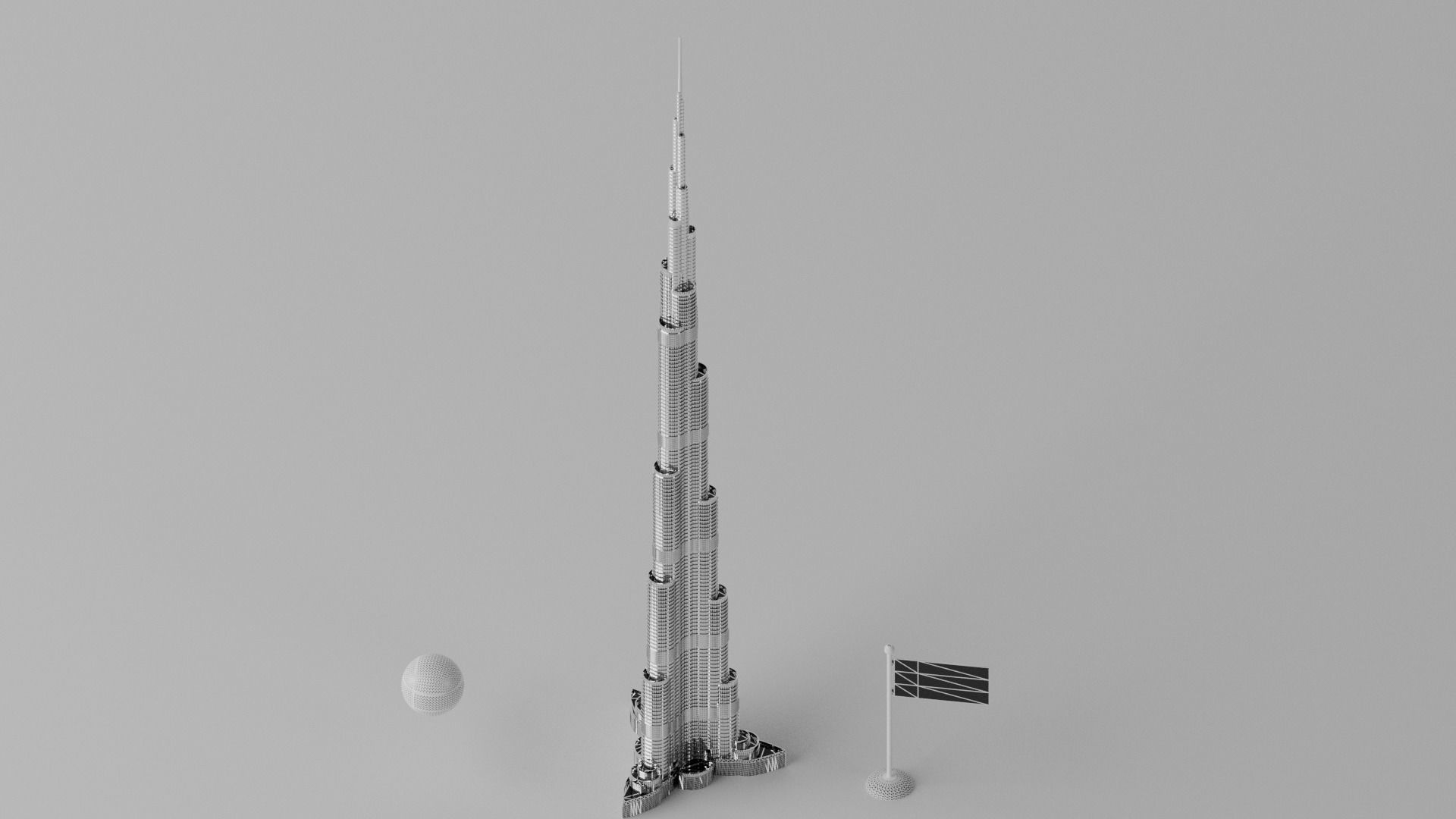 Burj Khalifa Dubai Tower 1 3D model | CGTrader