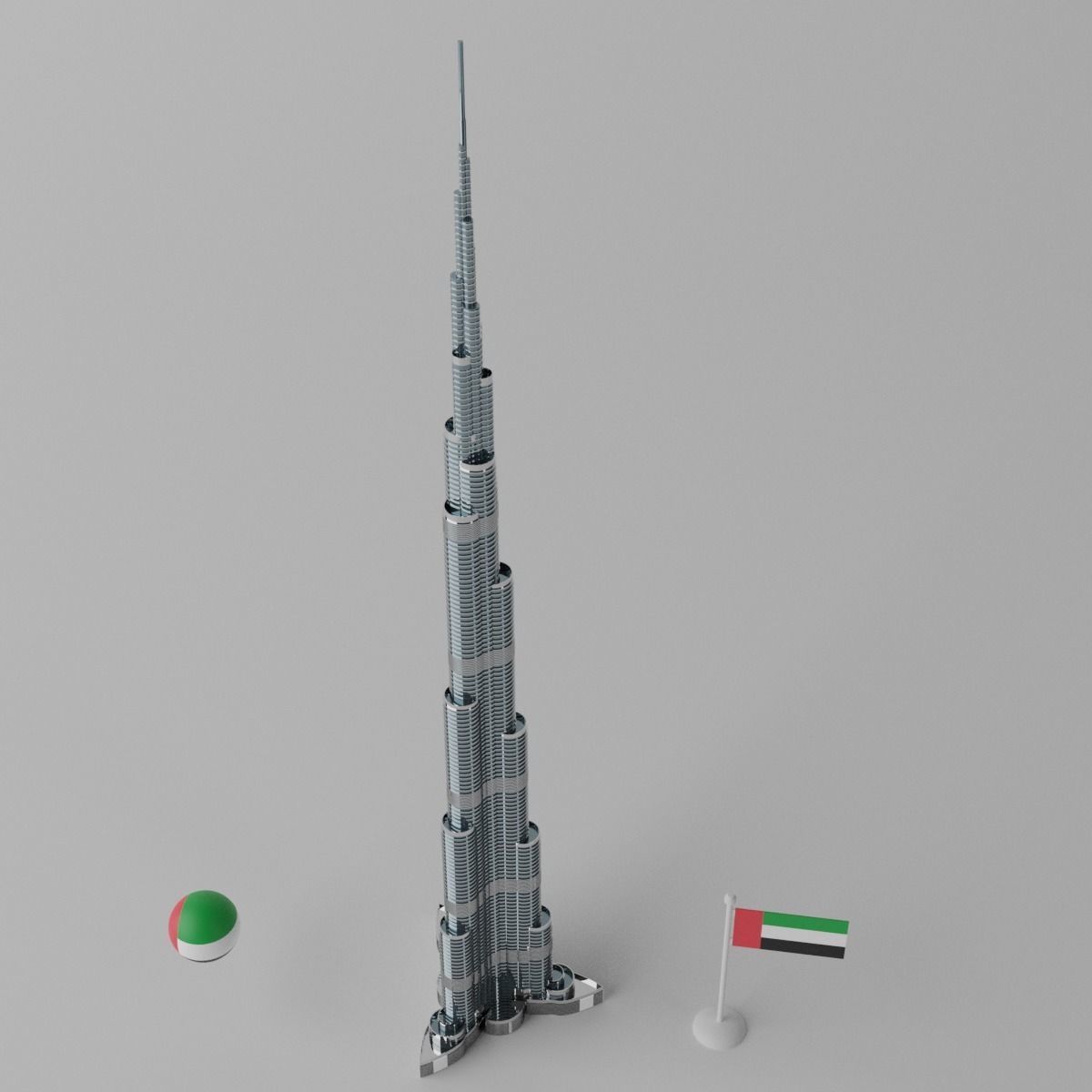 Burj Khalifa Dubai Tower 1 3D model | CGTrader