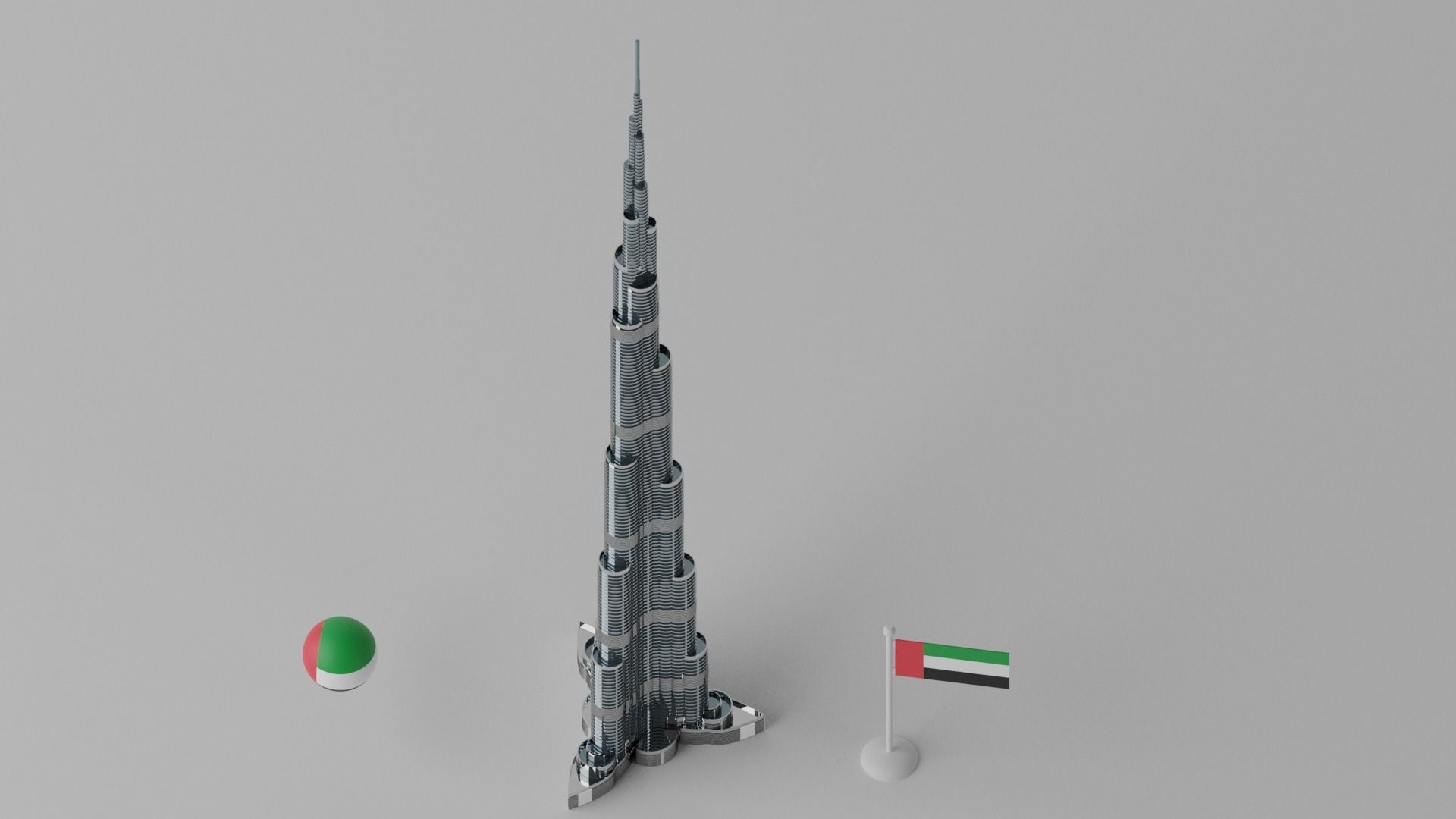 Burj Khalifa Dubai Tower 1 3D model | CGTrader