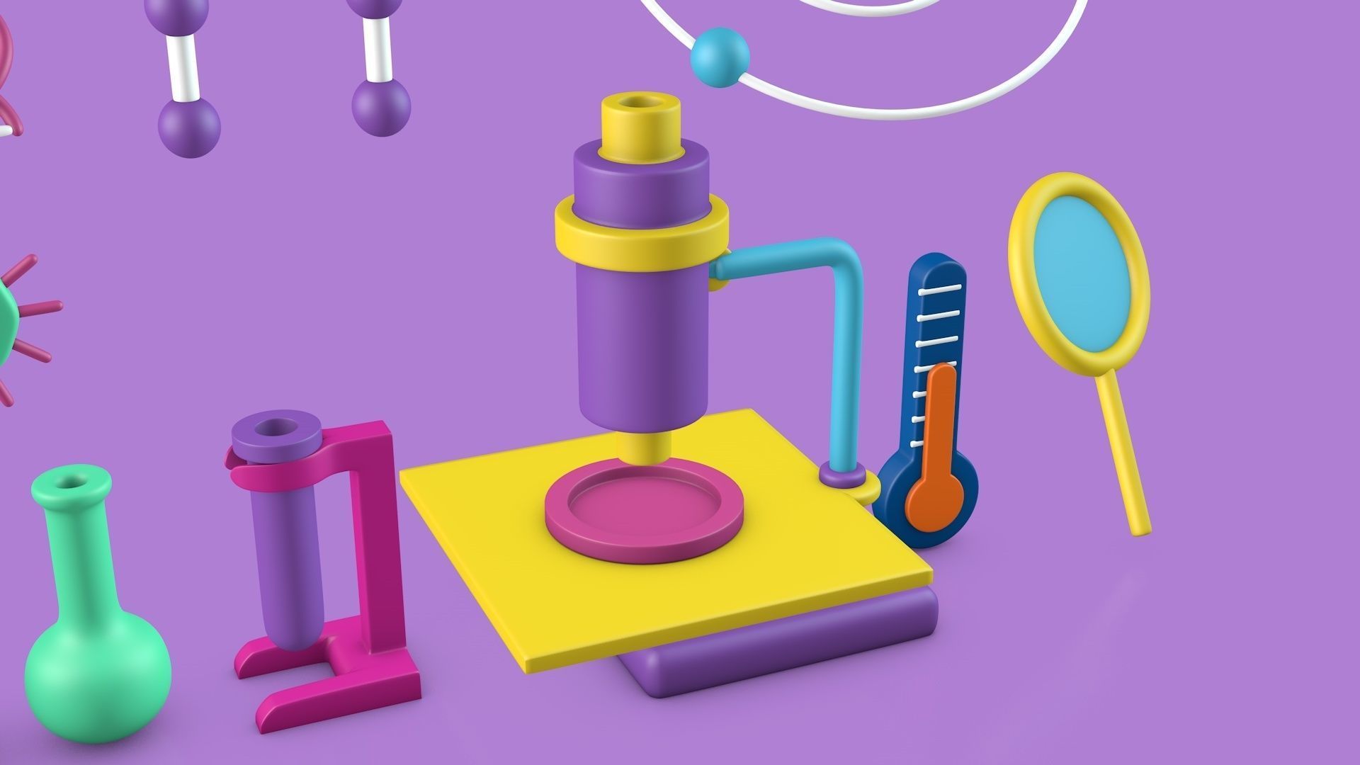 3D model Science Laboratory Cartoon VR / AR / low-poly | CGTrader