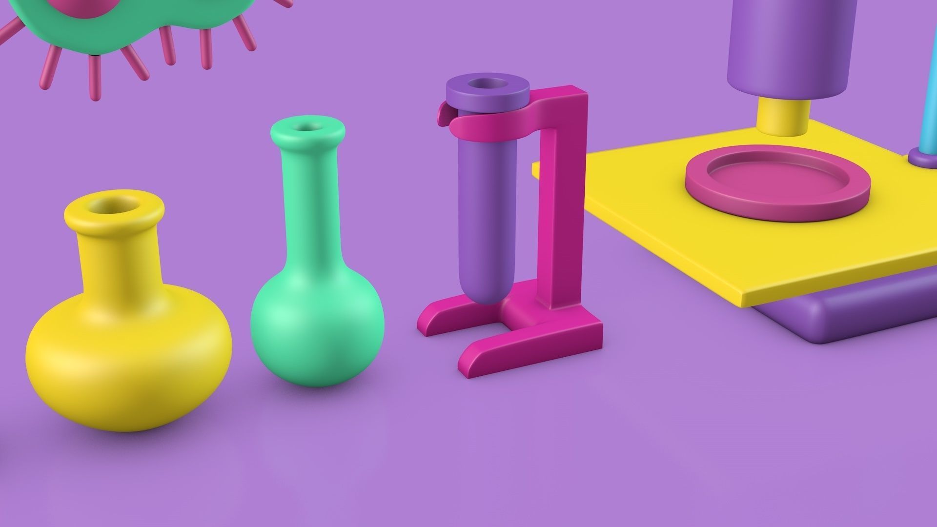 3D model Science Laboratory Cartoon VR / AR / low-poly | CGTrader