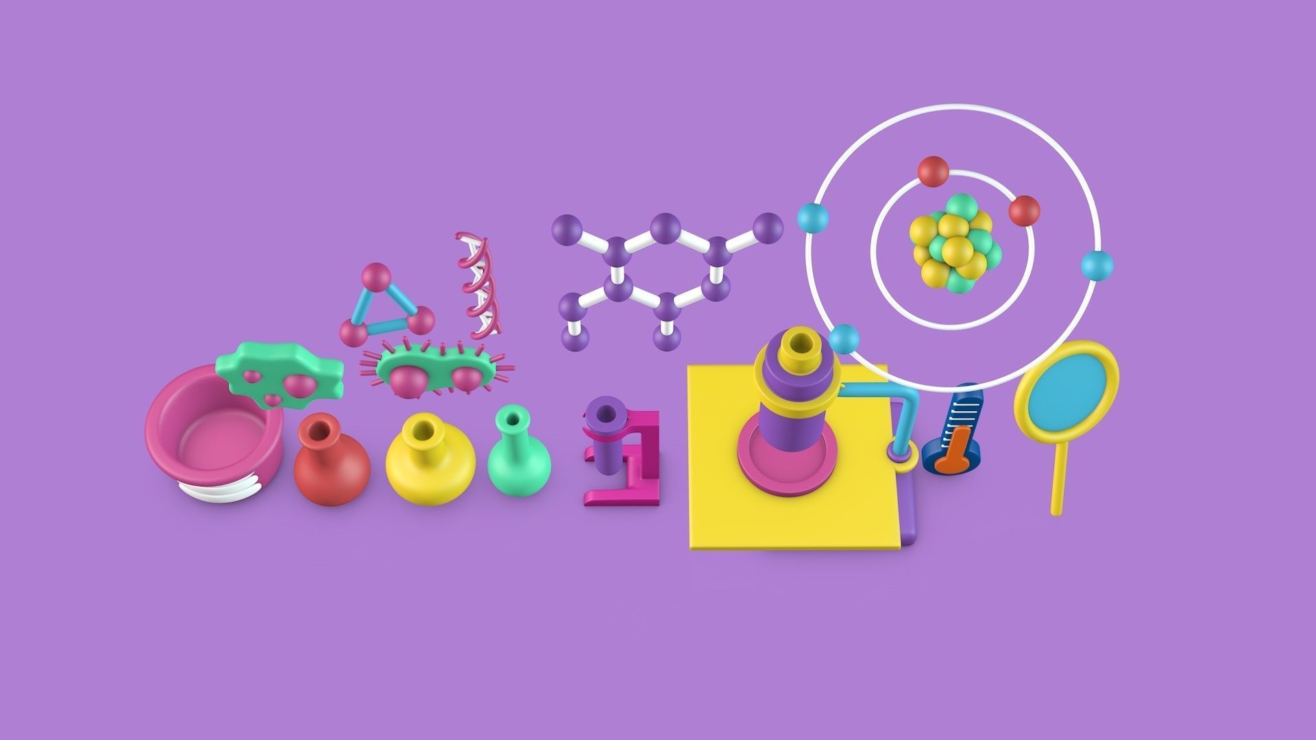 3D model Science Laboratory Cartoon VR / AR / low-poly | CGTrader