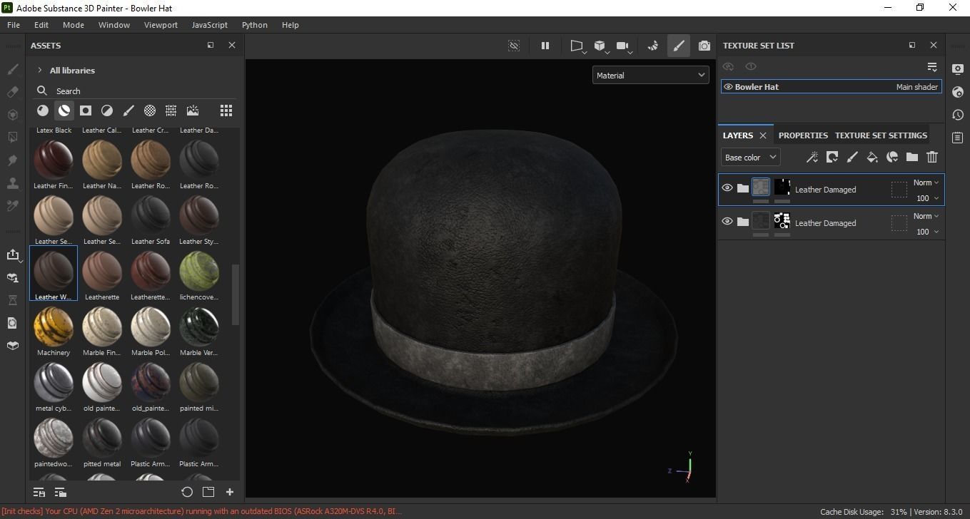 3D model Bowler Hat 3D Model VR / AR / low-poly | CGTrader