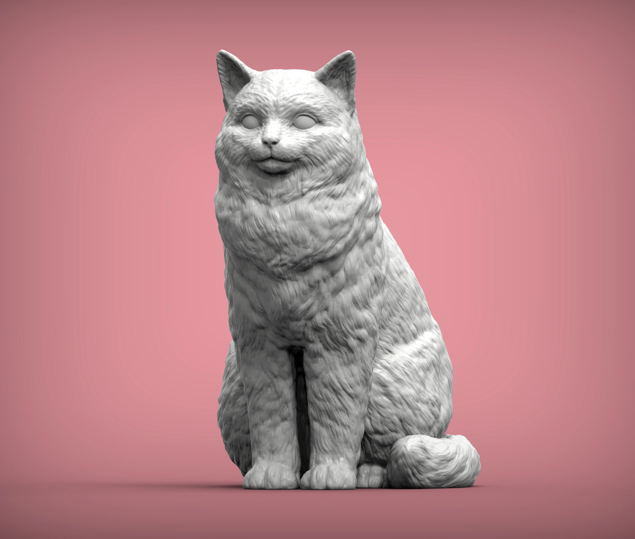 Ragdoll cat 3D model 3D printable | CGTrader
